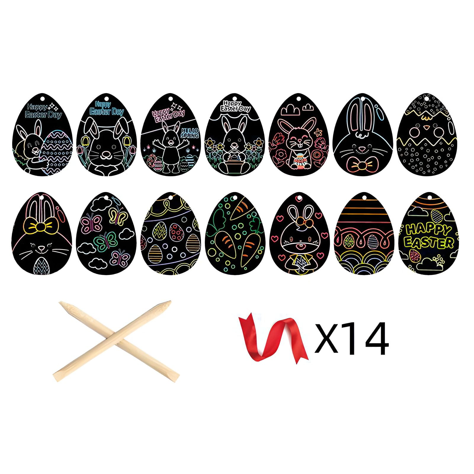 CCOCC Scratch Art Kit,Diy Creativity Scratch Paper for Kids,Simple Sketching Easter Scratch ...