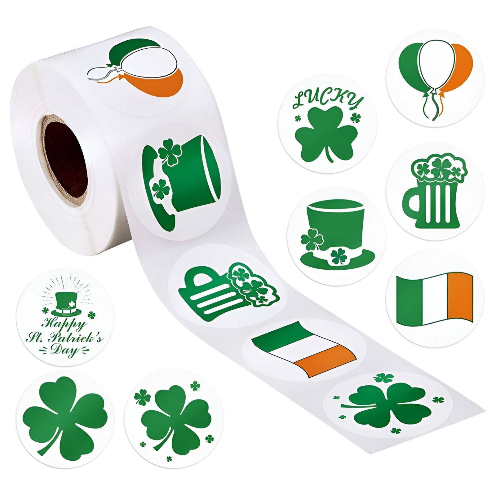 CCOCC Shamrock Stickers,Irish Patterns Patricks Day Stickers,Clover Hat ...