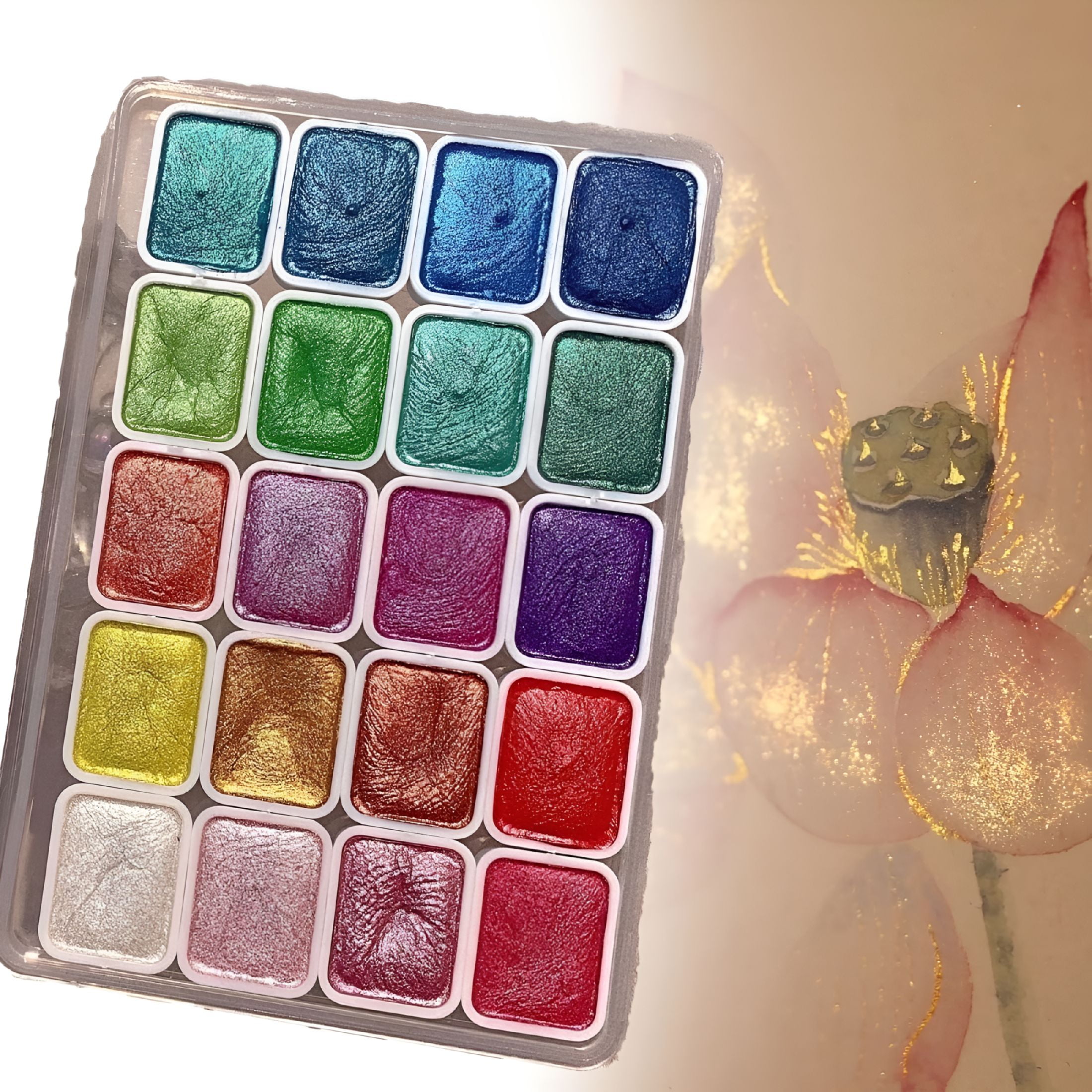 CCOCC Shifting Watercolor Painting Set,Color Shifting Watercolor Paint ...