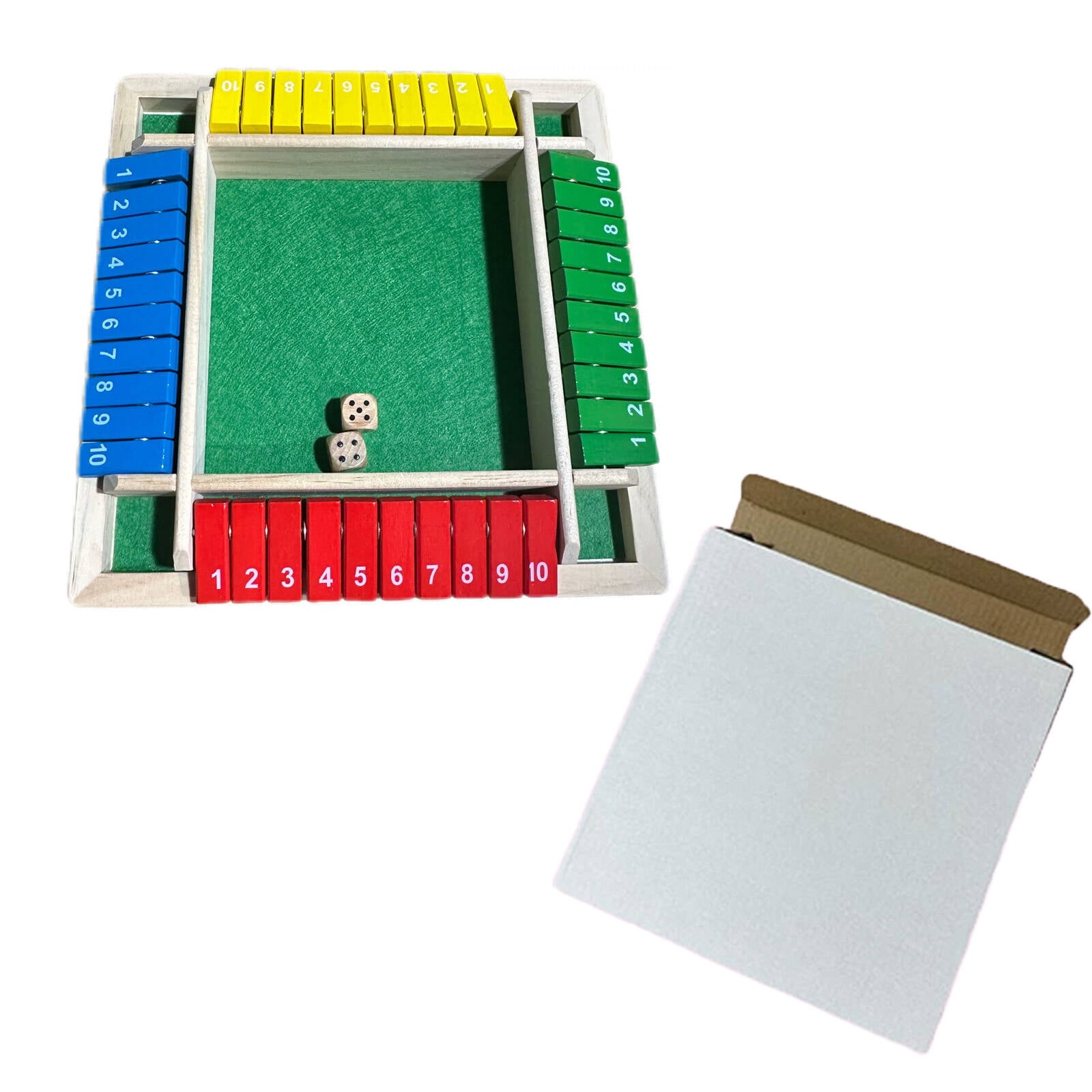 CCOCC Shut the Box Game,Eco-Friendly Wood Family Games for Kids and ...