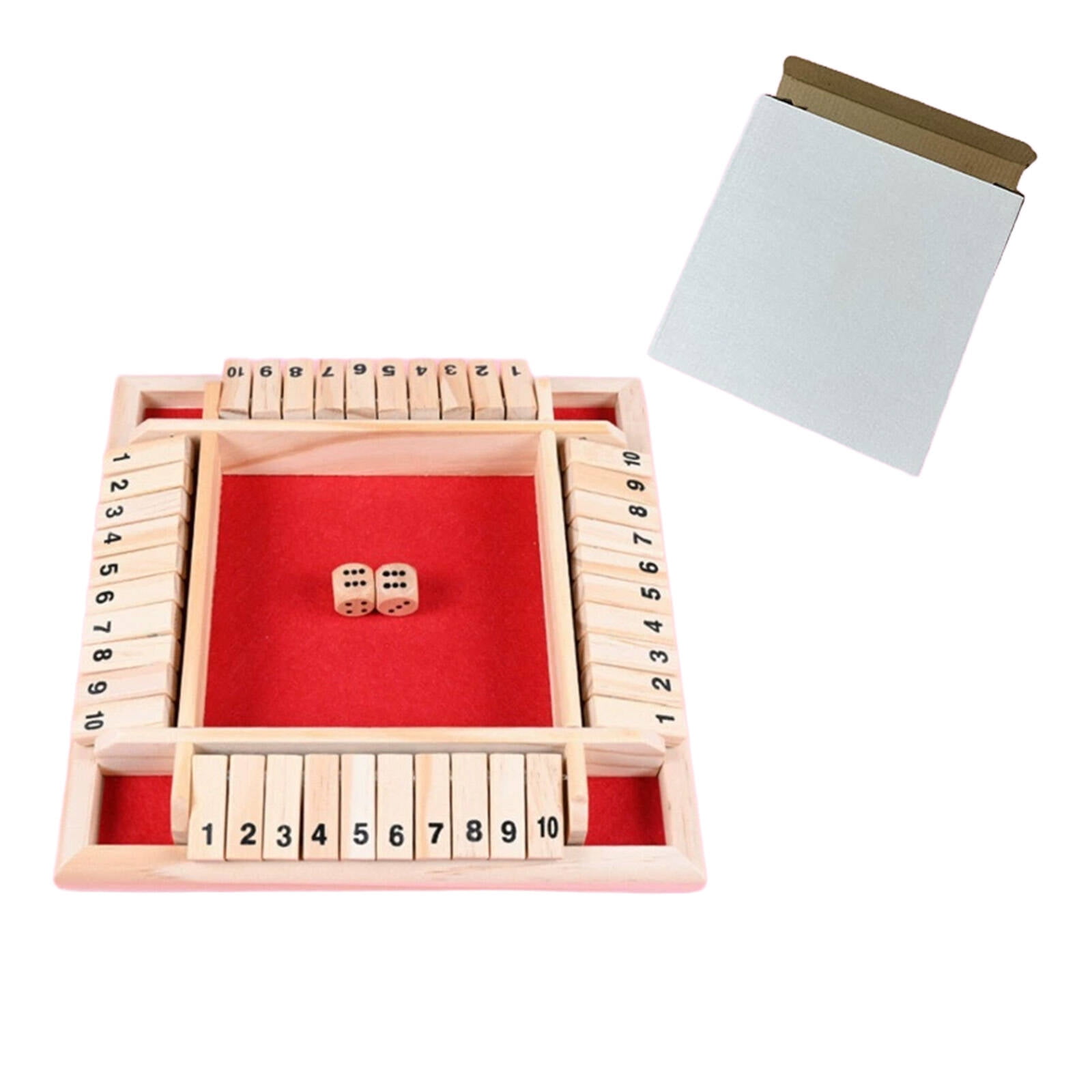 CCOCC Shut the Box Game,Handmade Wood Craft Shut the Box Game 4 Player ...