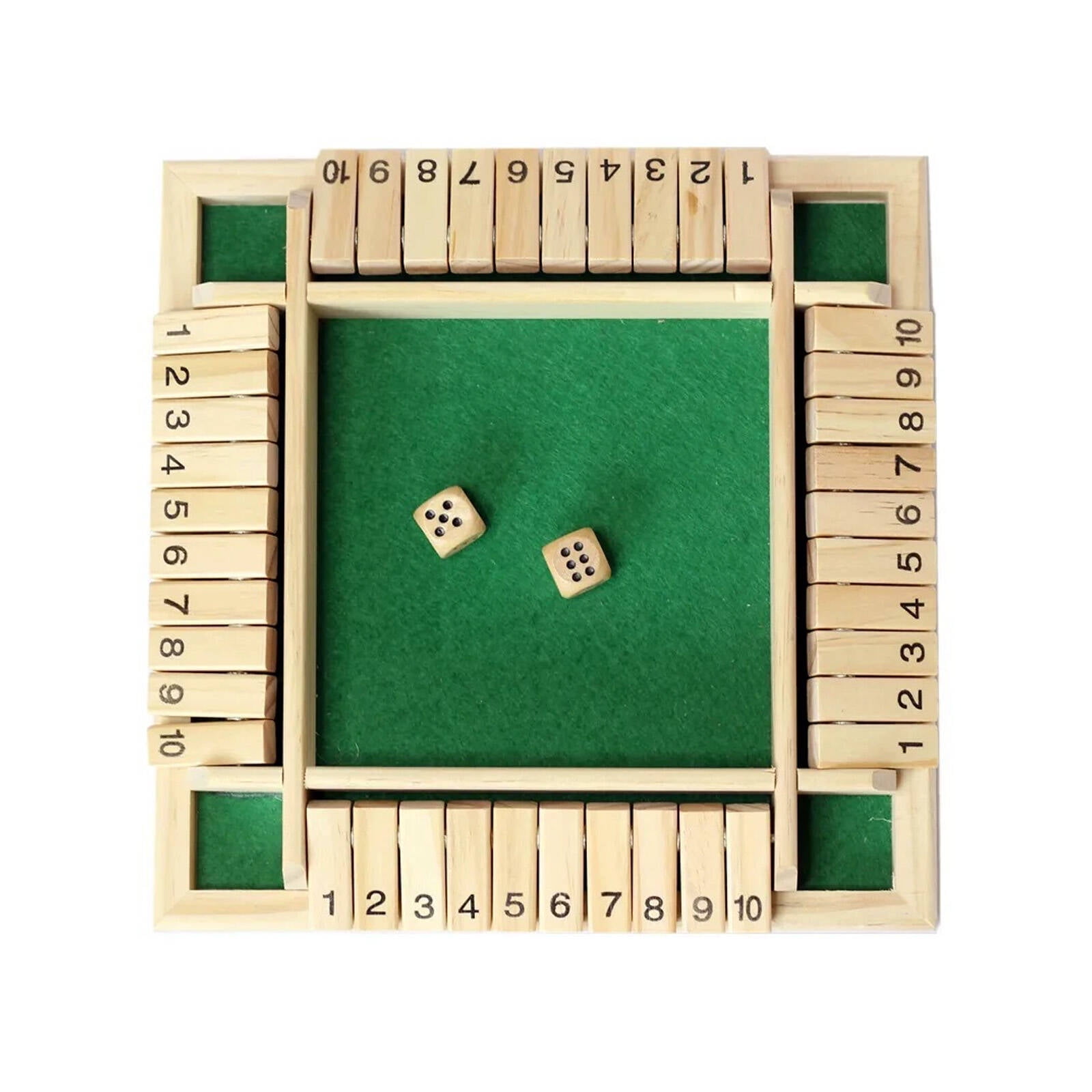 CCOCC Shut the Box Game,Precision Woodworking Dice Games for Adults ...