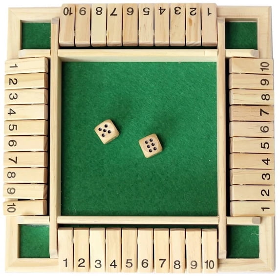 CCOCC Shut the Box Game,Wooden Number Flip Game Dice Games for Adults ...