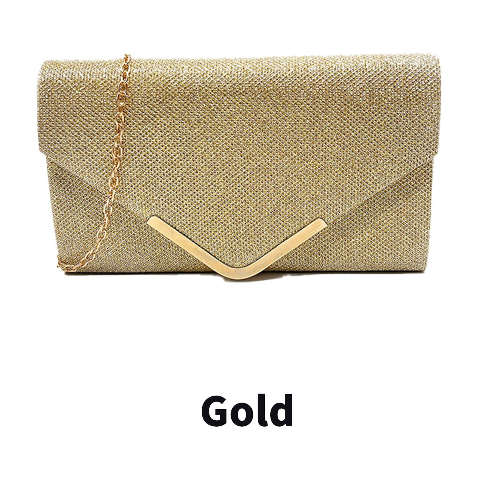 CCOCC Silver Purse,Bright Surface Silver Clutch Purse,Dinner Party ...