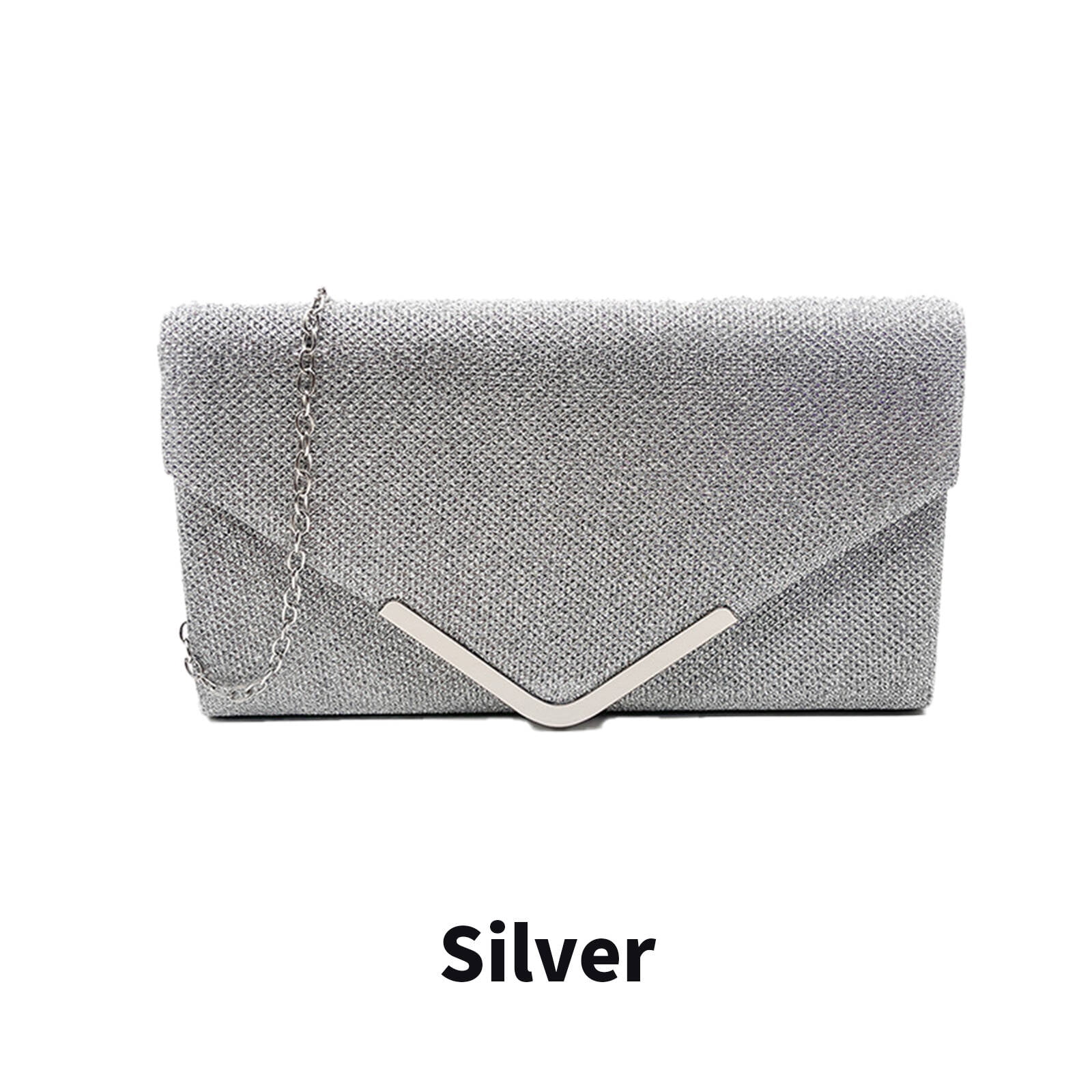 CCOCC Silver Purse,Bright Surface Silver Clutch Purse,Dinner Party ...
