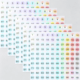 CCOCC Small Round Number Stickers 1-100,5 Sheets Self-Adhesive Labels ...