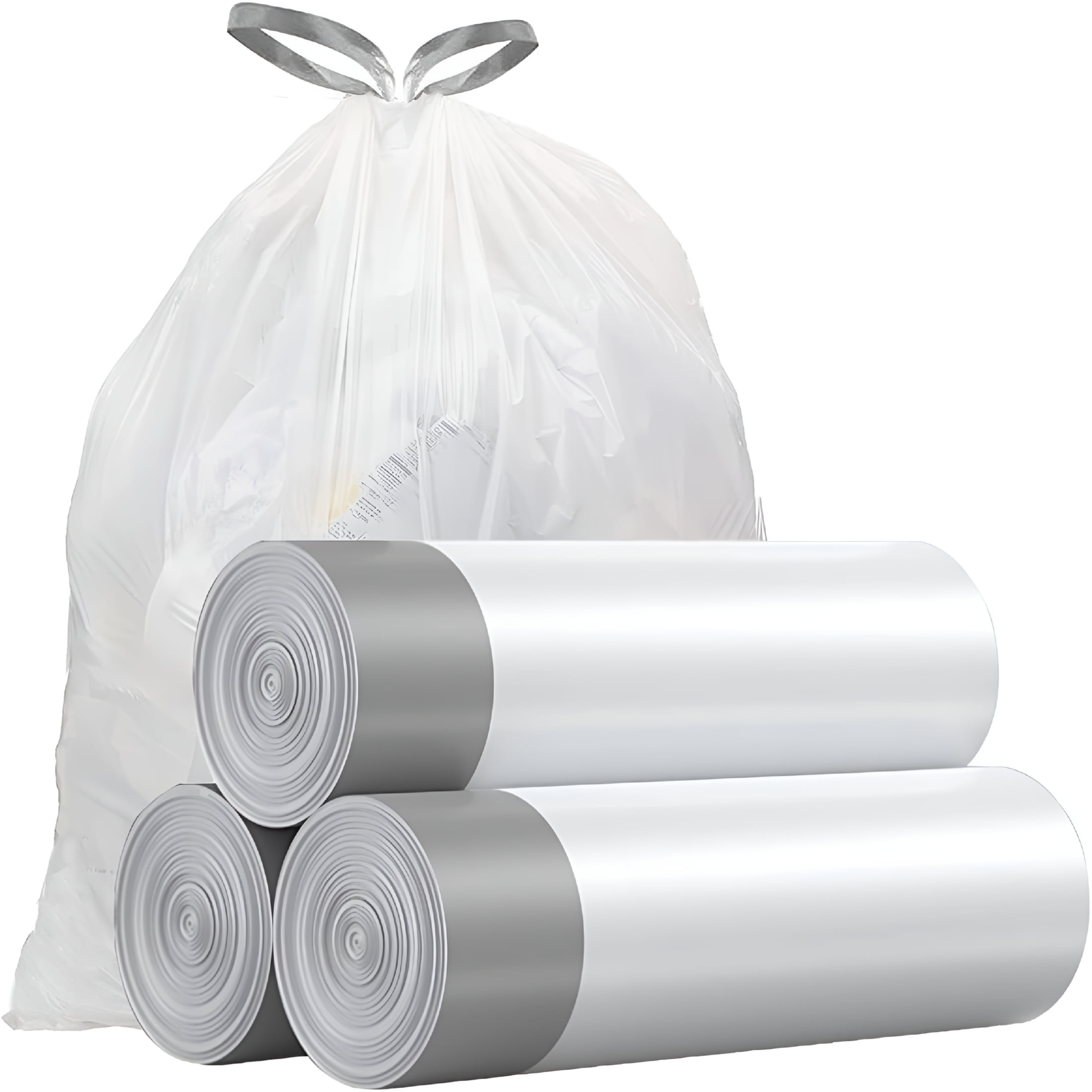 CCOCC Small Trash Bags 4 Gallon - Drawstring,Individual Unscented Small ...