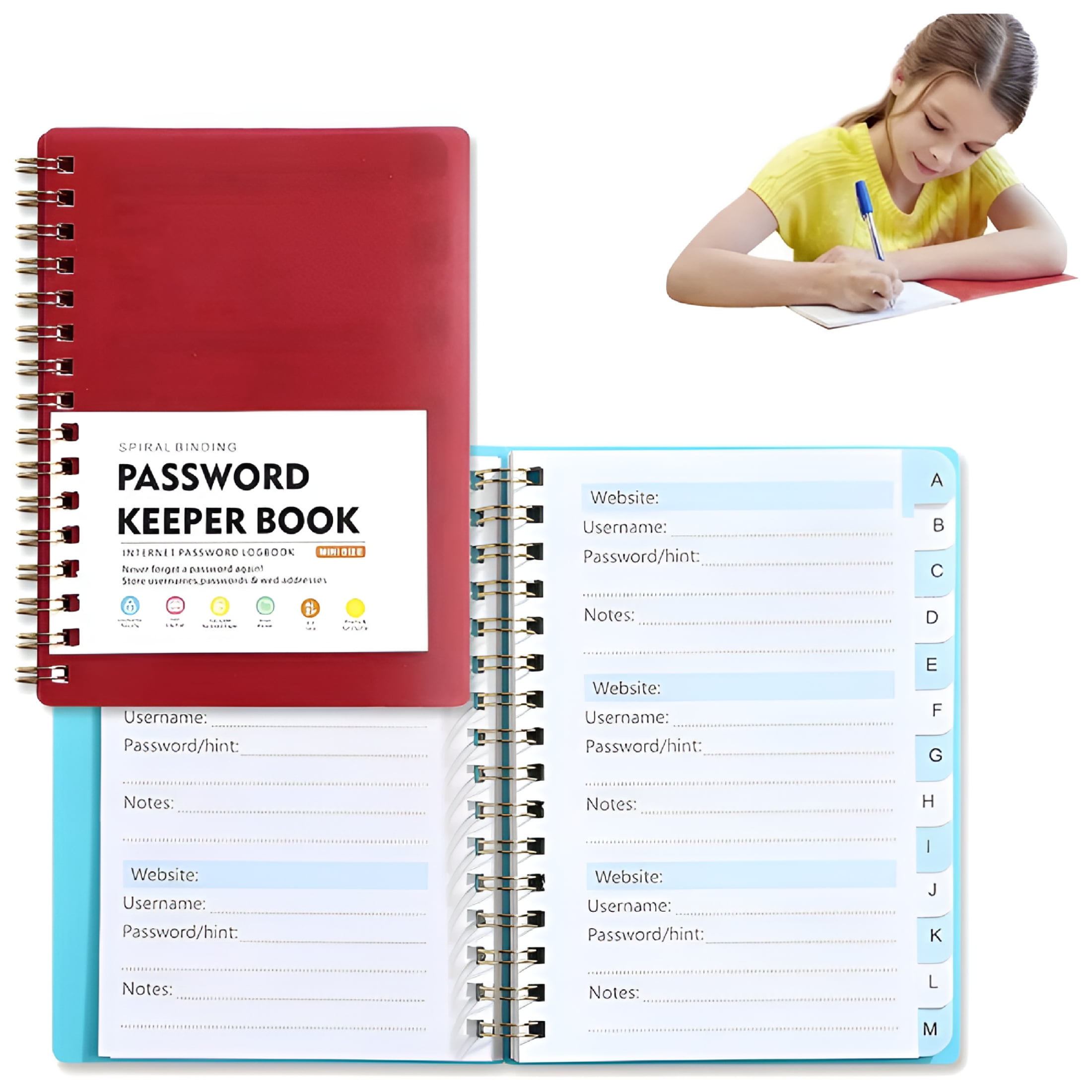 CCOCC Password Book With Personal Alphabet Label Internet Address And ...