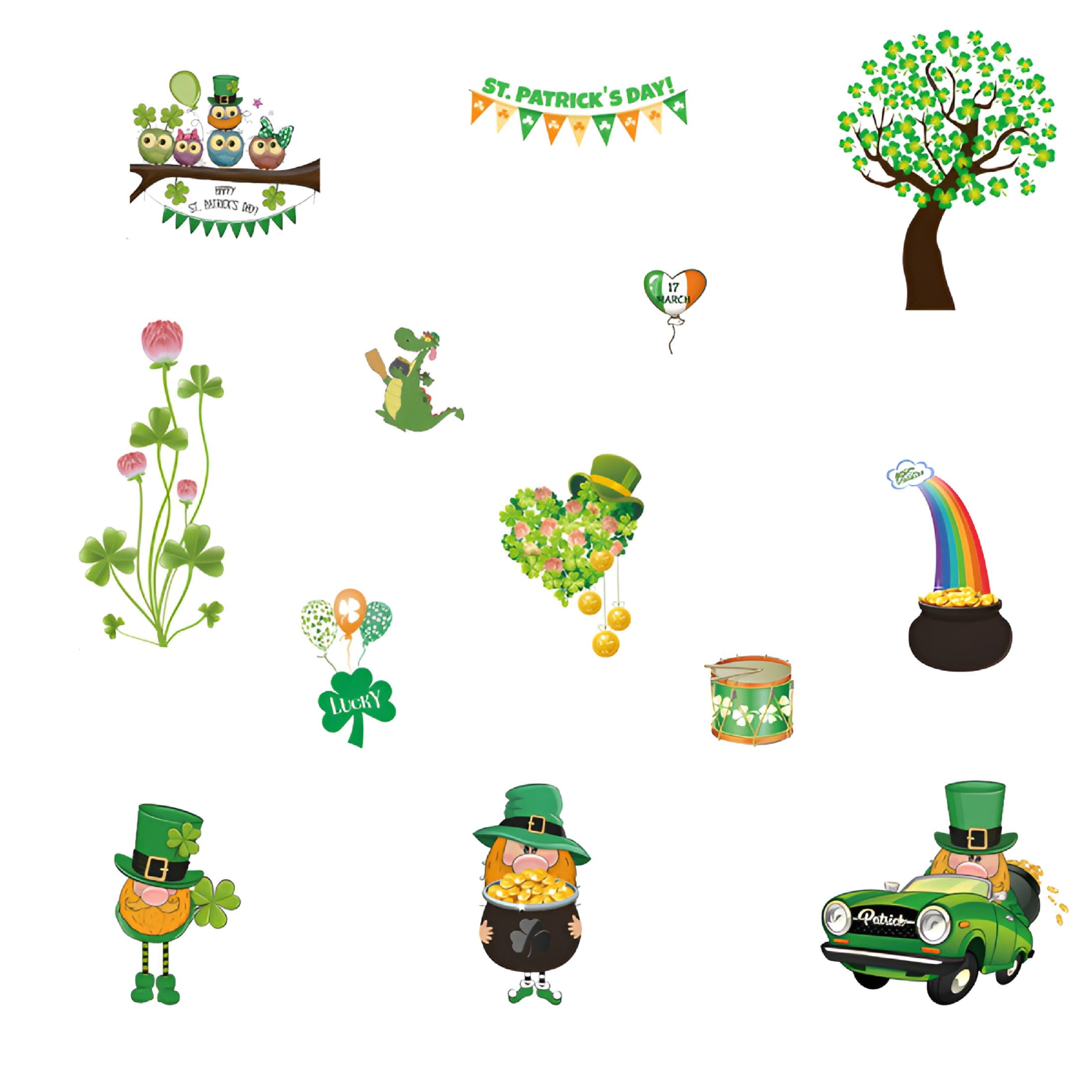 CCOCC St Patrick's Day Window Clings,St Patricks Day Decorations for ...