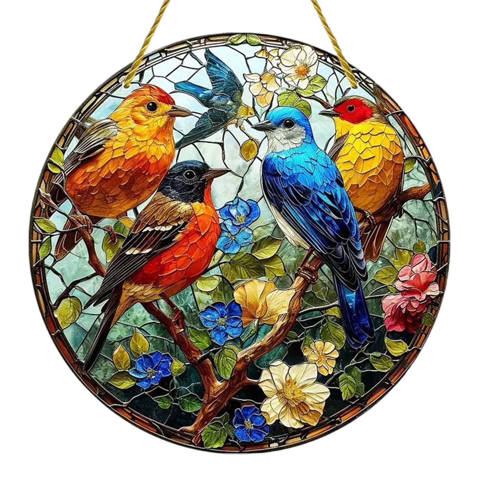 CCOCC Stained Glass Window Hanging,Captures Soft Lighting Sun Catcher ...