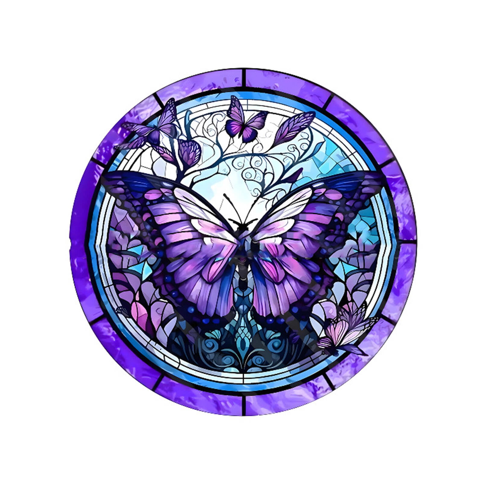CCOCC Stained Glass Window Hanging,Intricate Nature Design Sun Catcher ...