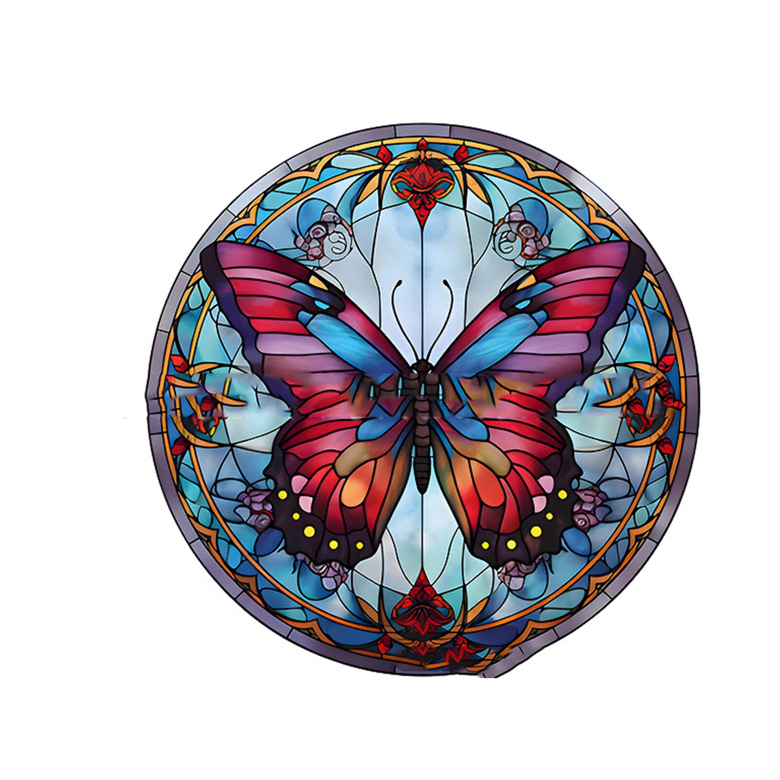 CCOCC Stained Glass Window Hanging,Nature Inspired Artistic Design Sun ...