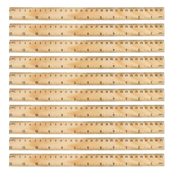 CCOCC Straight Ruler 25Pcs 12 Inches Wooden Ruler Training Aid ...