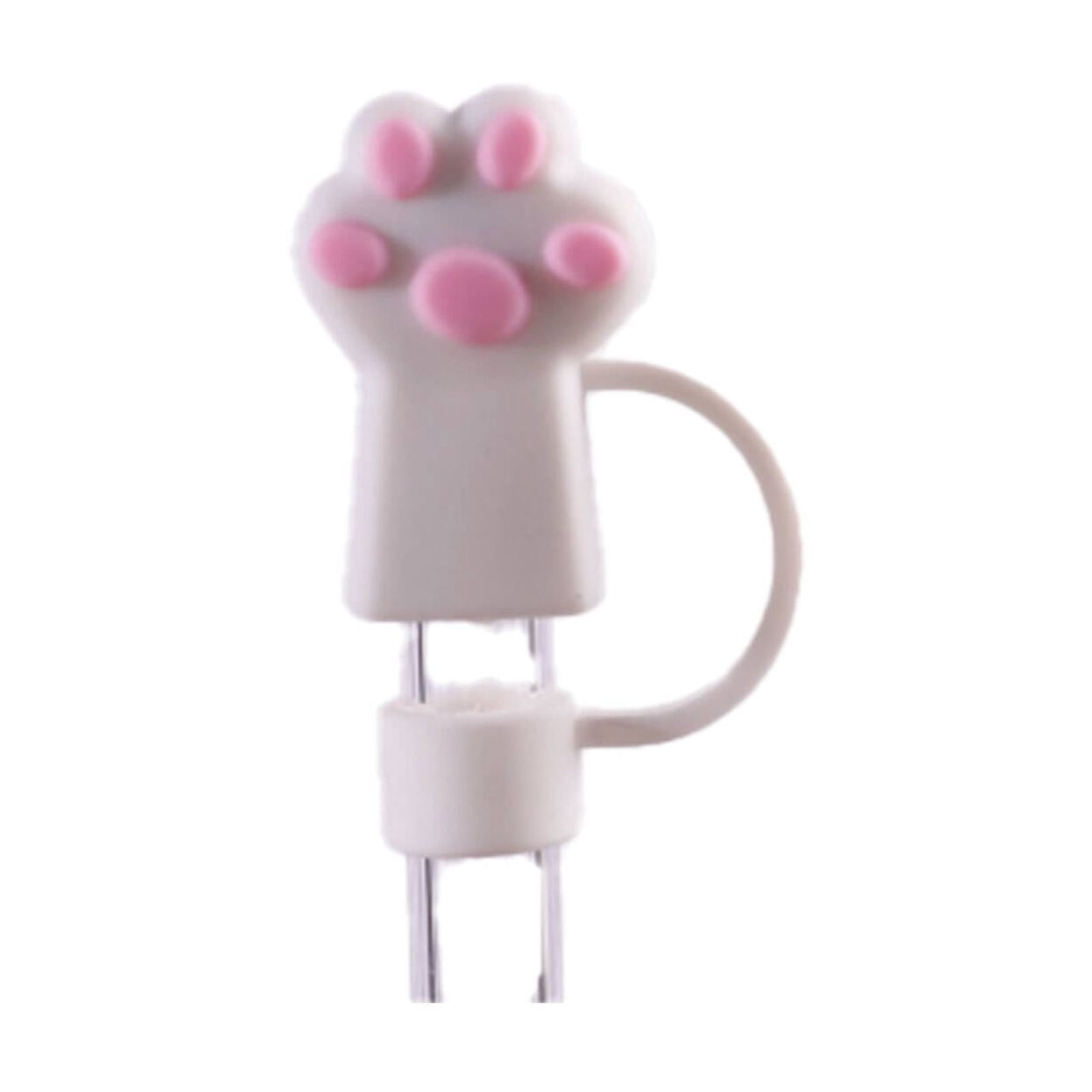 CCOCC Straw Toppers,Colorful Cat Paw Straw Covers,Safe Non-Toxic ...