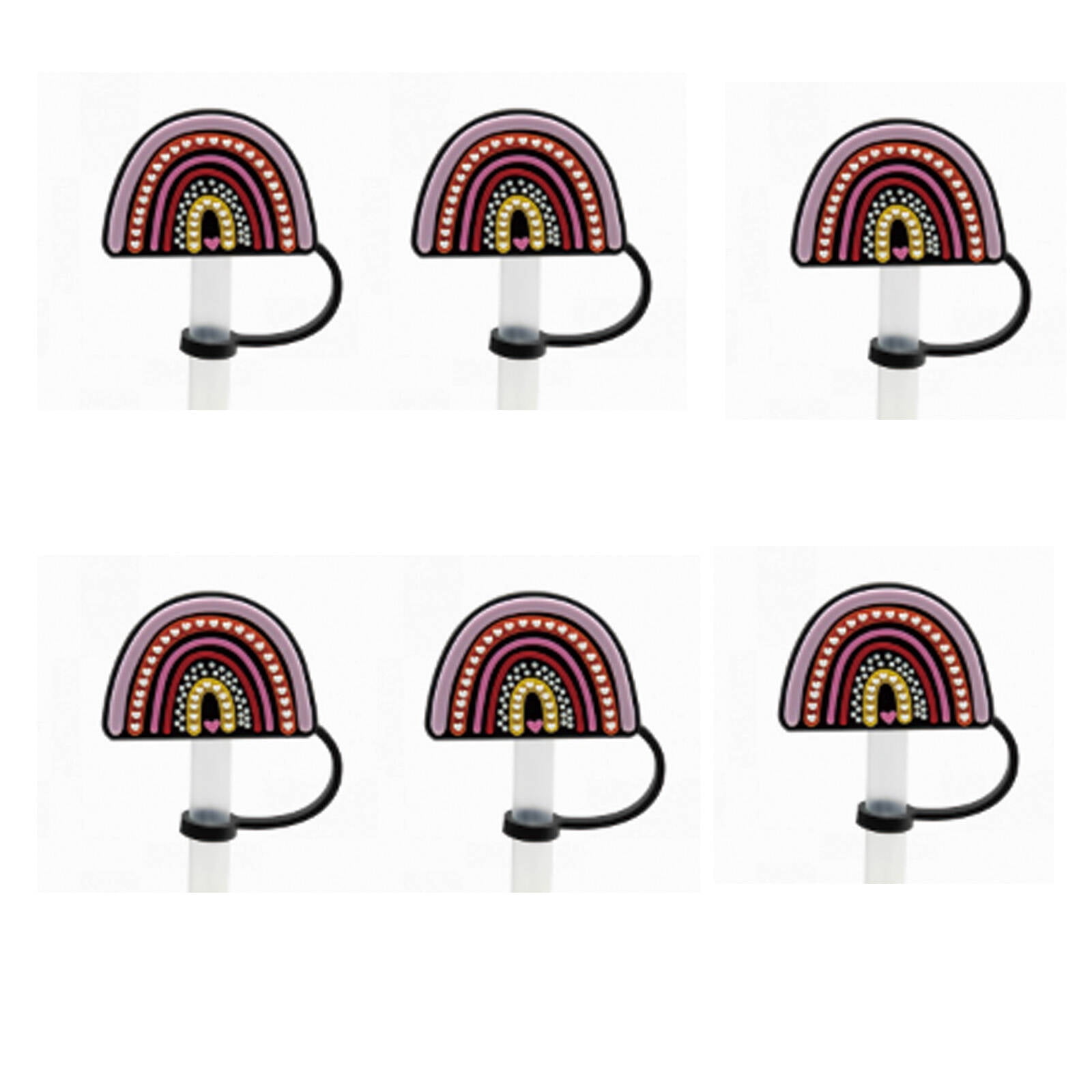 CCOCC Straw Toppers,Colorful Eye-Catching Straw Covers,Safe Silicone ...