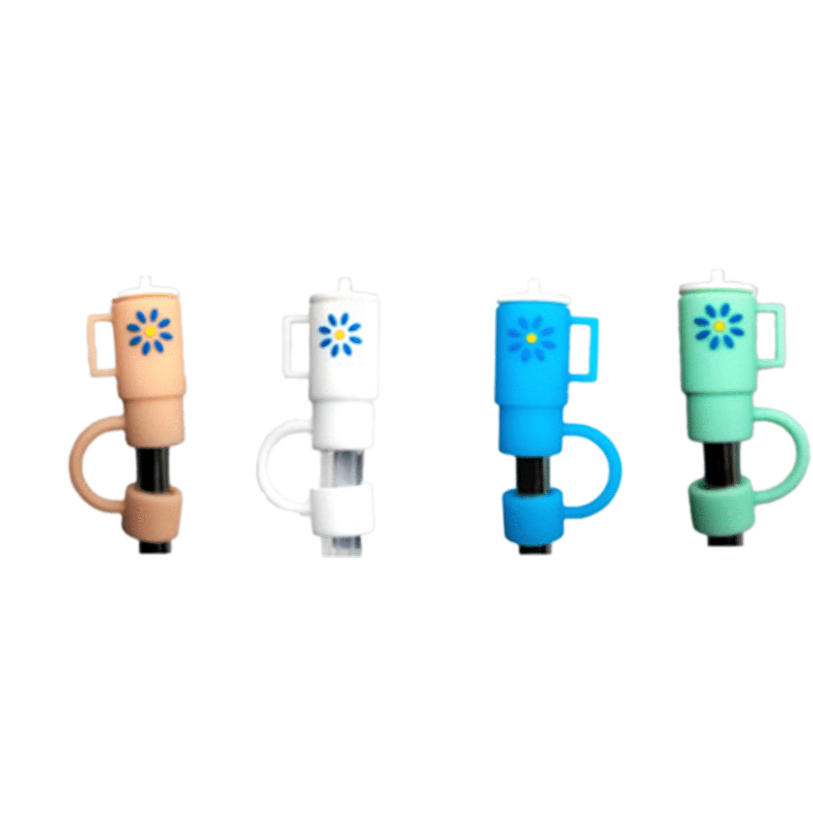 CCOCC Straw Toppers,Cute Fun Summer Daisy Straw Covers,Safe Eco ...