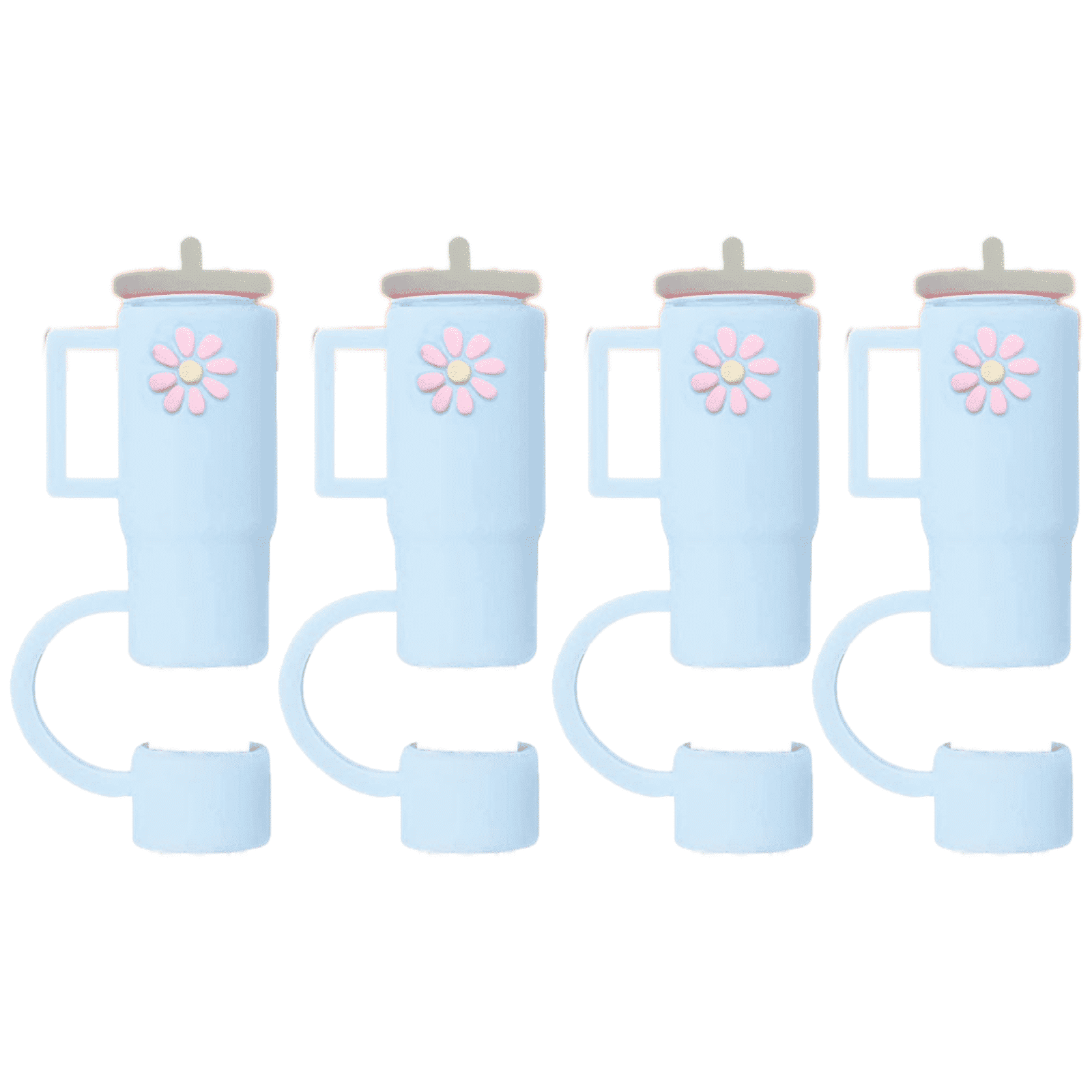 CCOCC Straw Toppers,Fun Flower Design Straw Covers,Flexible Silicone ...