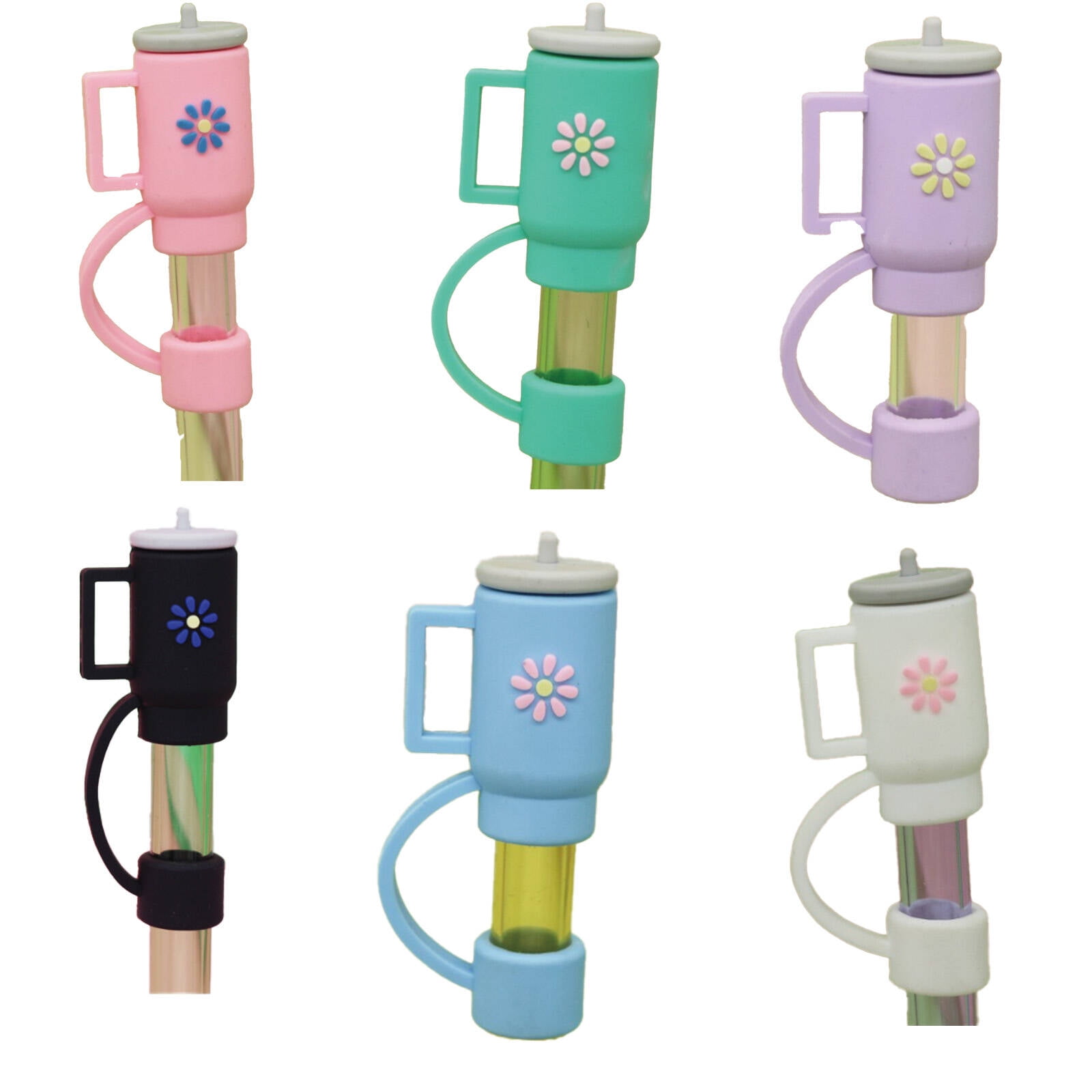 CCOCC Straw Toppers,Fun Silicone Straw Covers,Cute Straw Caps for Kids ...