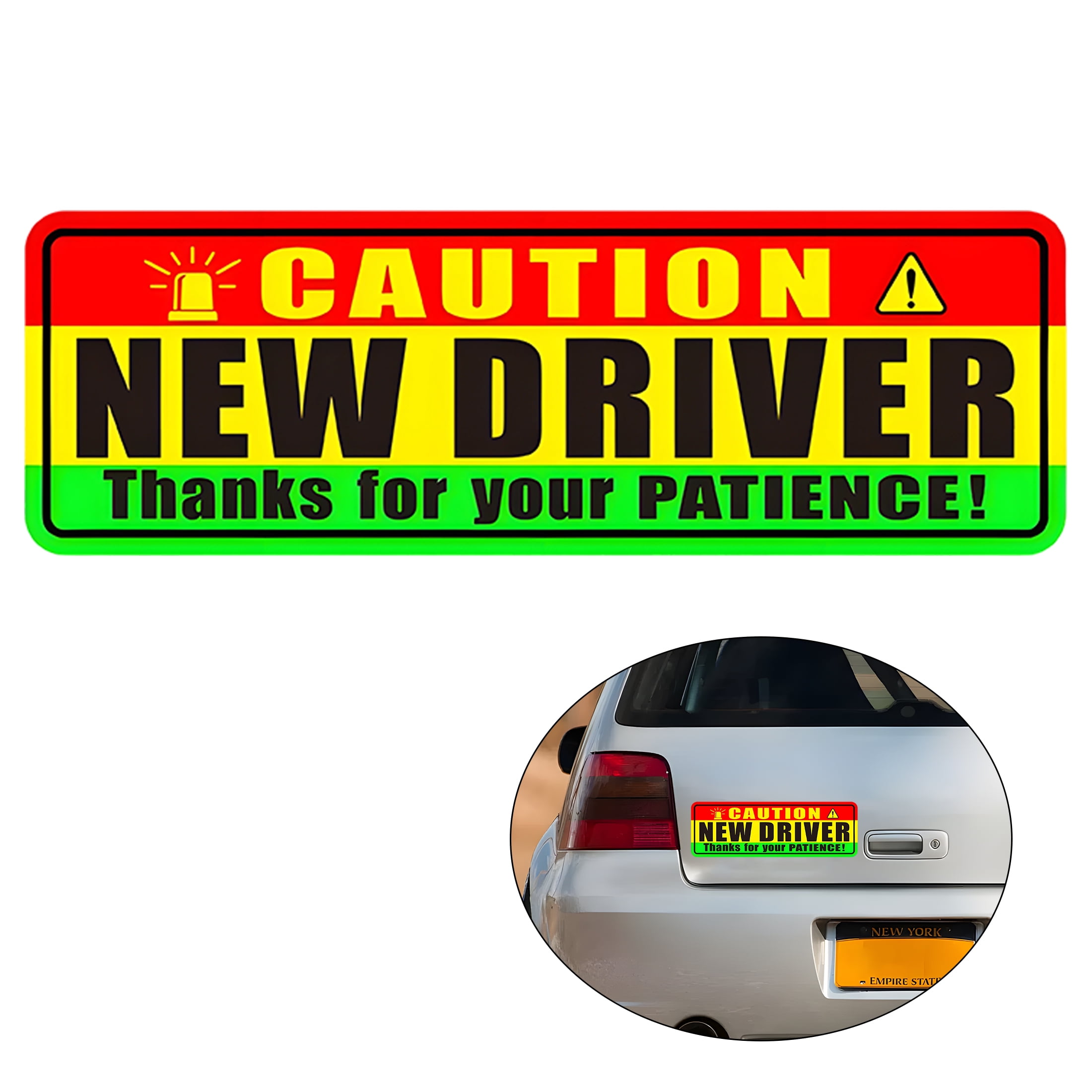 CCOCC Student Driver Sticker Magnet for Car,Magnetic Attachment Design ...