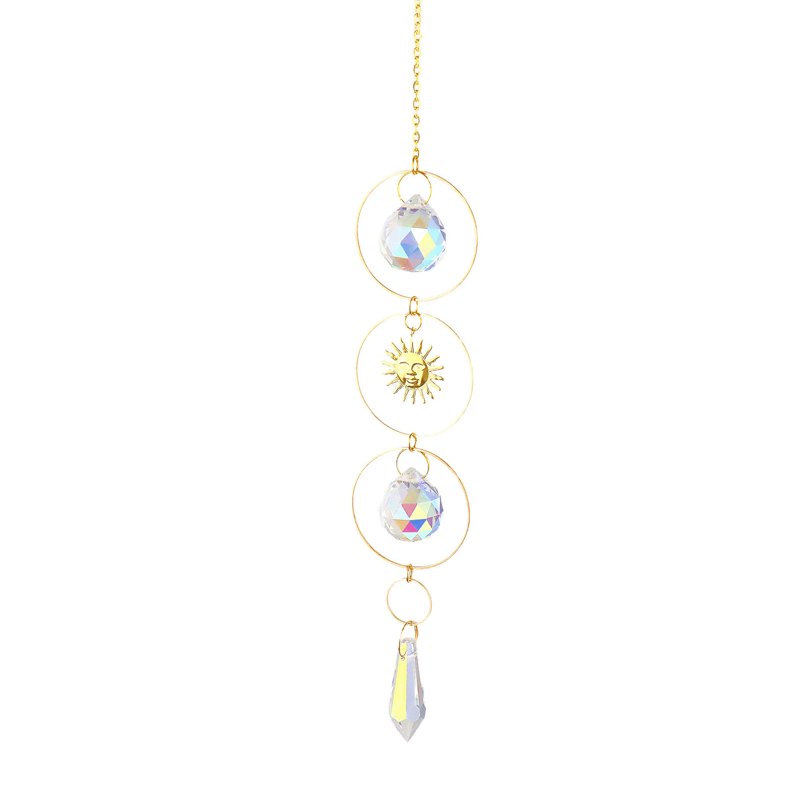 CCOCC Sun Catche Crystal Decoration Effect Crystal Decor Colorful Sun ...
