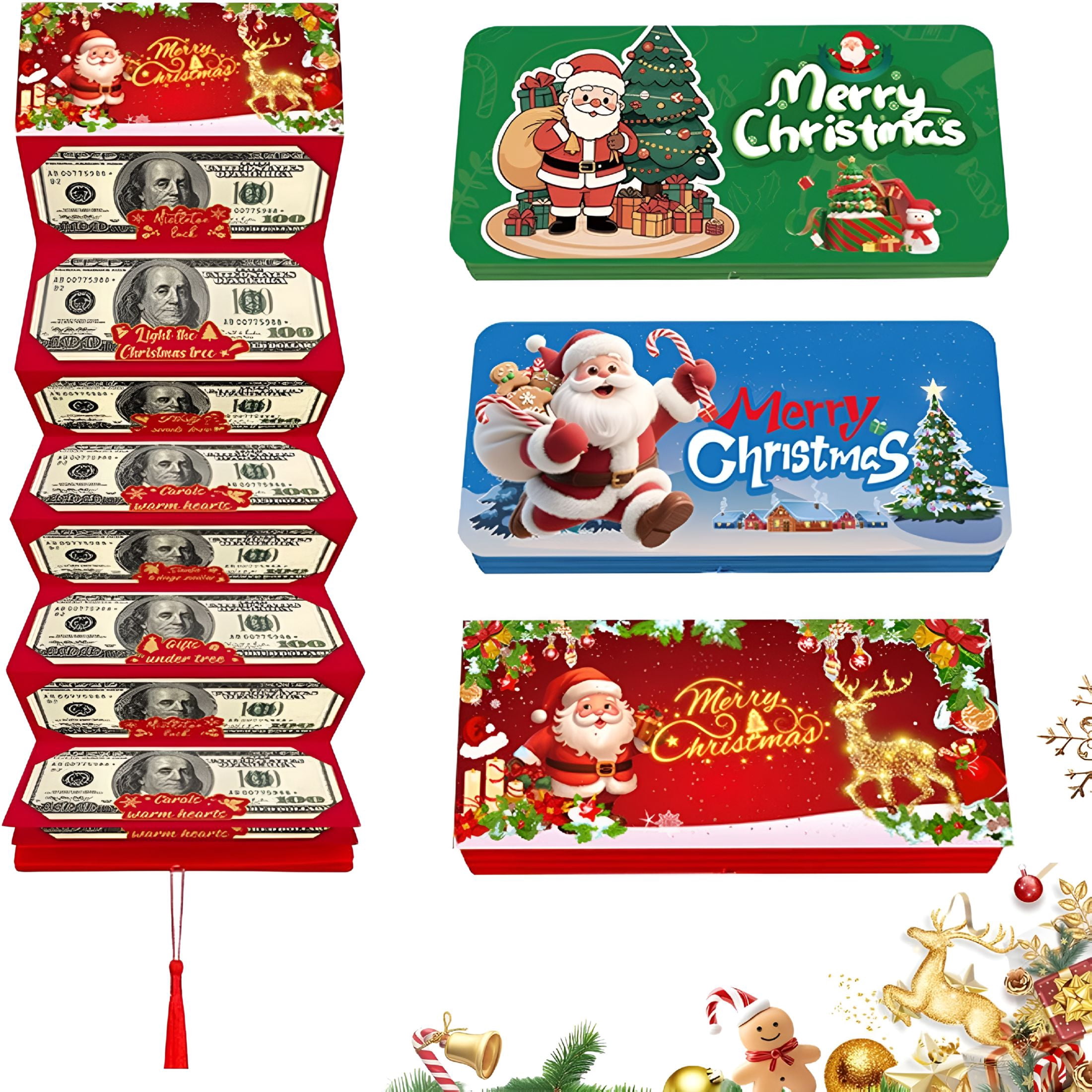 CCOCC Surprise Christmas Cash Gift Envelopes, Christmas Money Holders ...