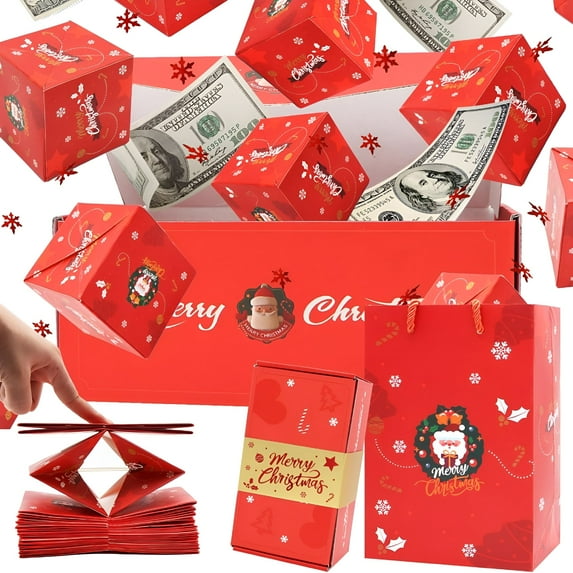 CCOCC Surprise Gift Box Explosion for Money,Red Envelope Gift Box with ...