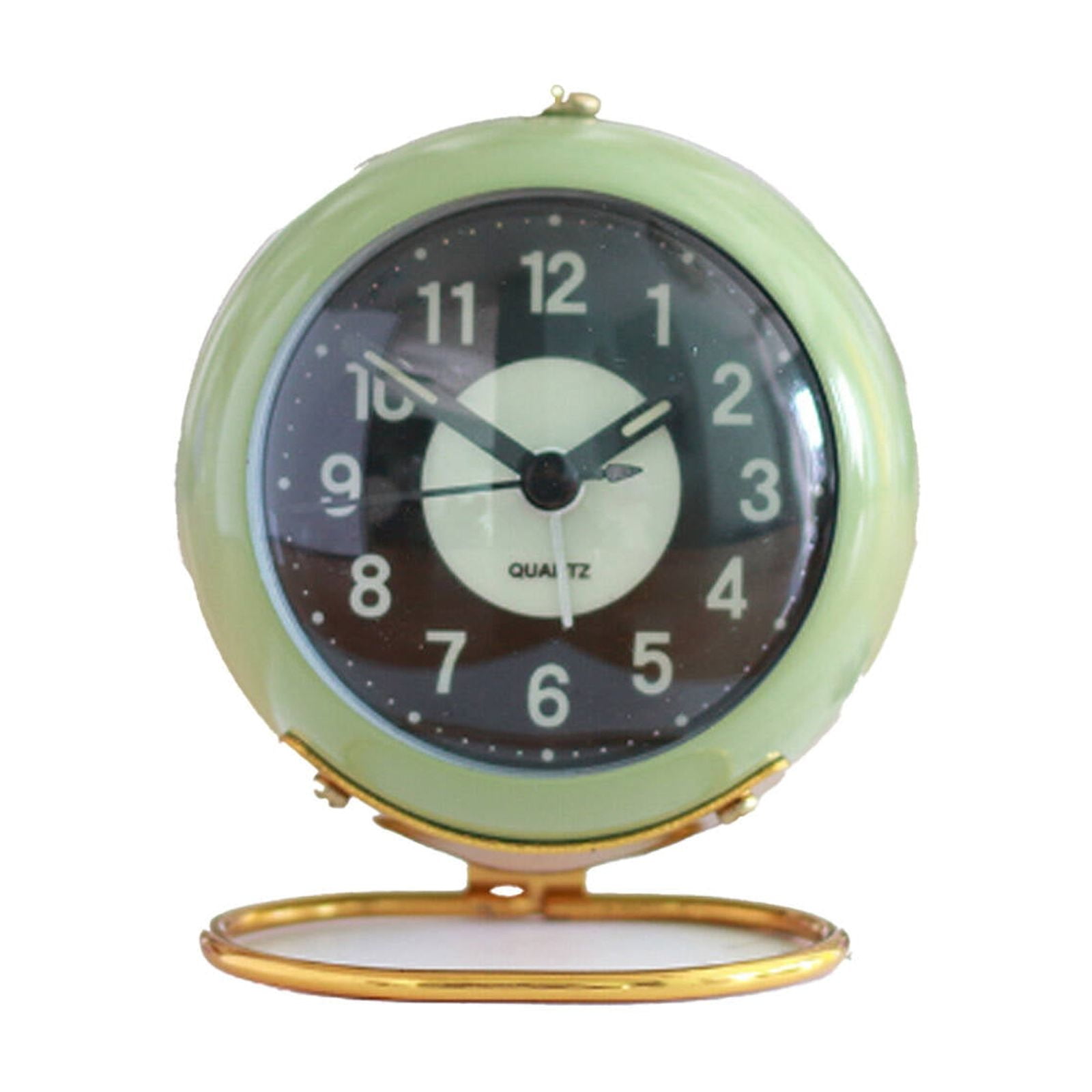 CCOCC Tabletop Clock, Classic Desk Clock with Curved Glass, Elegant ...