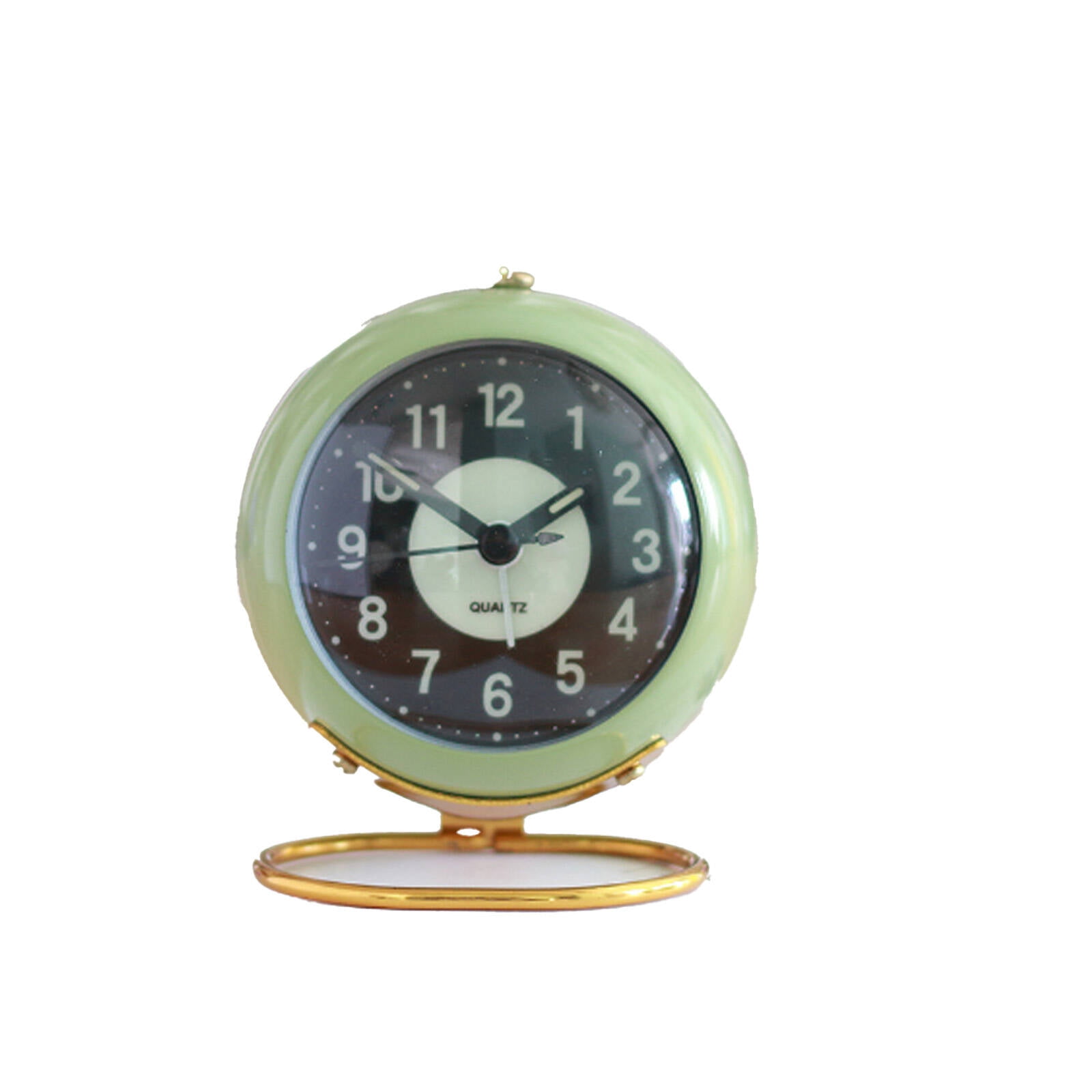 CCOCC Tabletop Clock,Curved Glass Table Clock with Nightlight,Silent ...