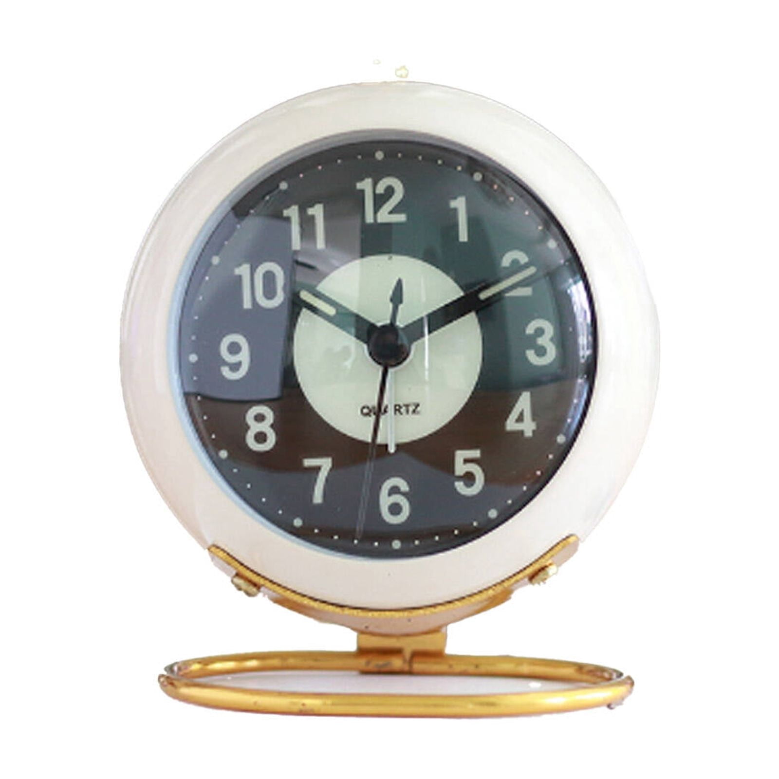 CCOCC Tabletop Clock,Quiet Sweep Movement Table Clock,Classic Metal ...