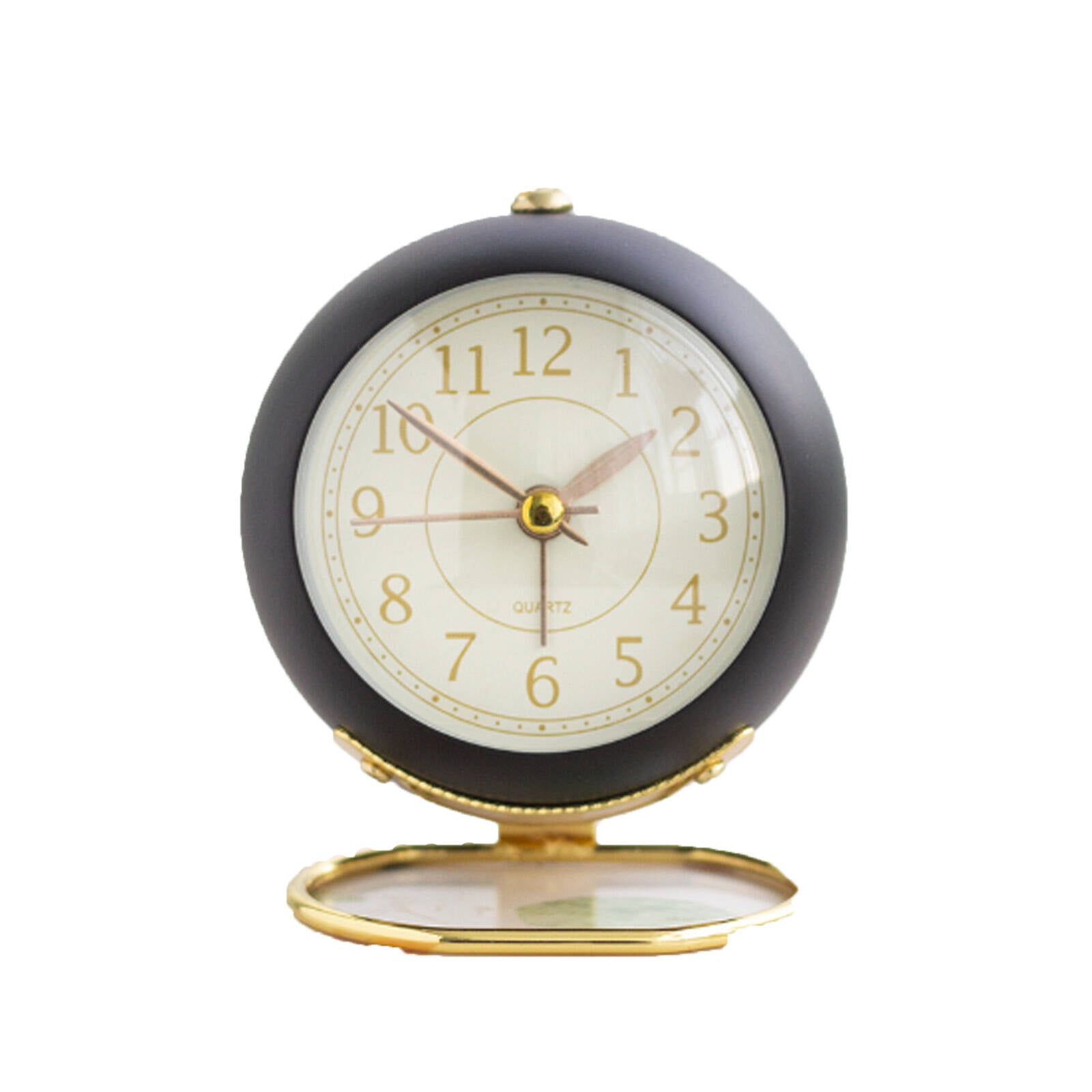 CCOCC Tabletop Clock,Silent Arched Glass Table Clock with Nightlight ...