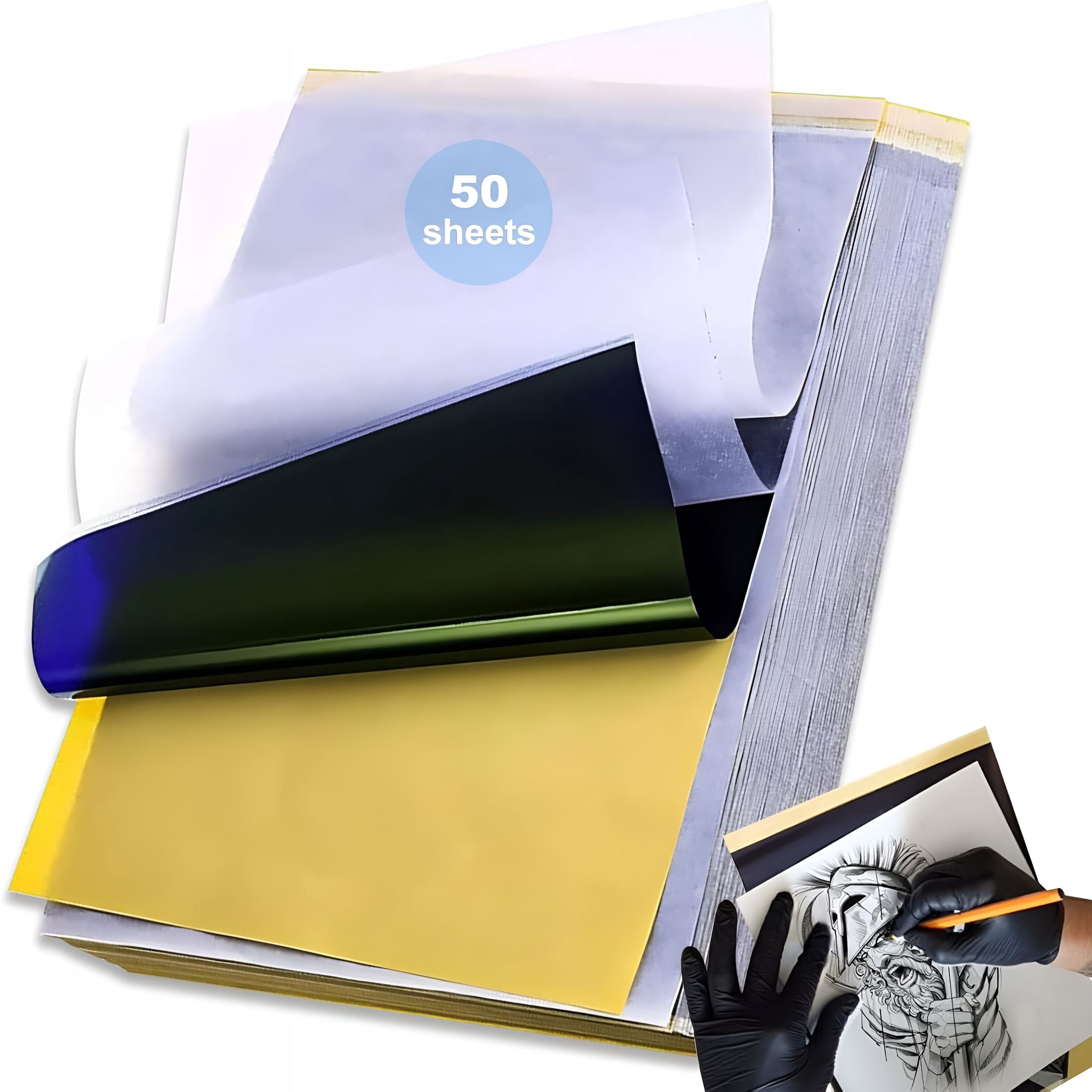 CCOCC Tattoo Transfer Paper - 50 Sheets A4 Thermal Stencil Paper for ...