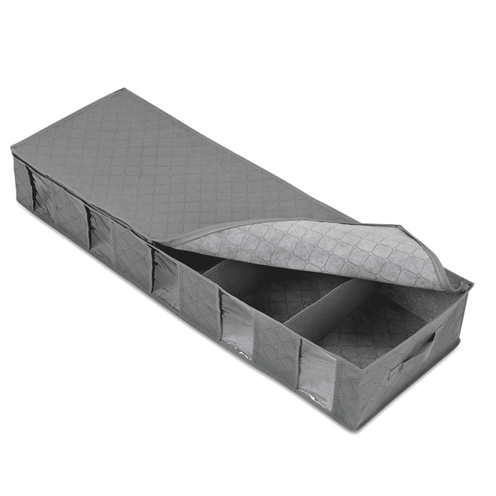 CCOCC Under Bed Clothes Storage,Multiple Divided Compartments Totes for ...