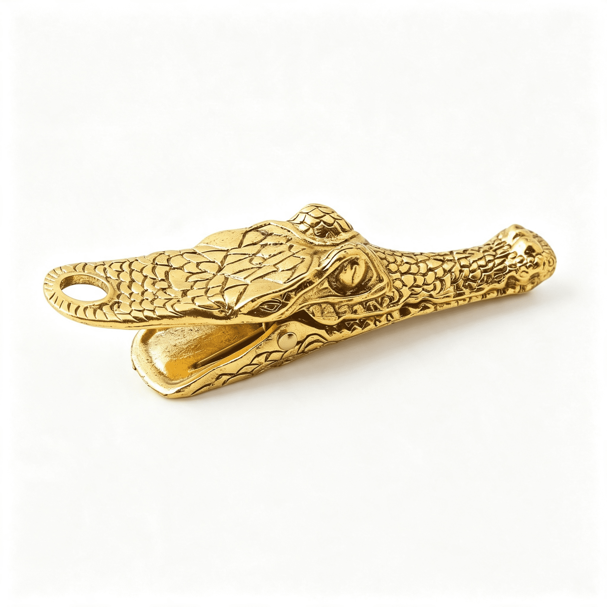 CCOCC Vintage Crocodile Head Journal Clip-3.4 Inch Heavy Duty Alligator ...