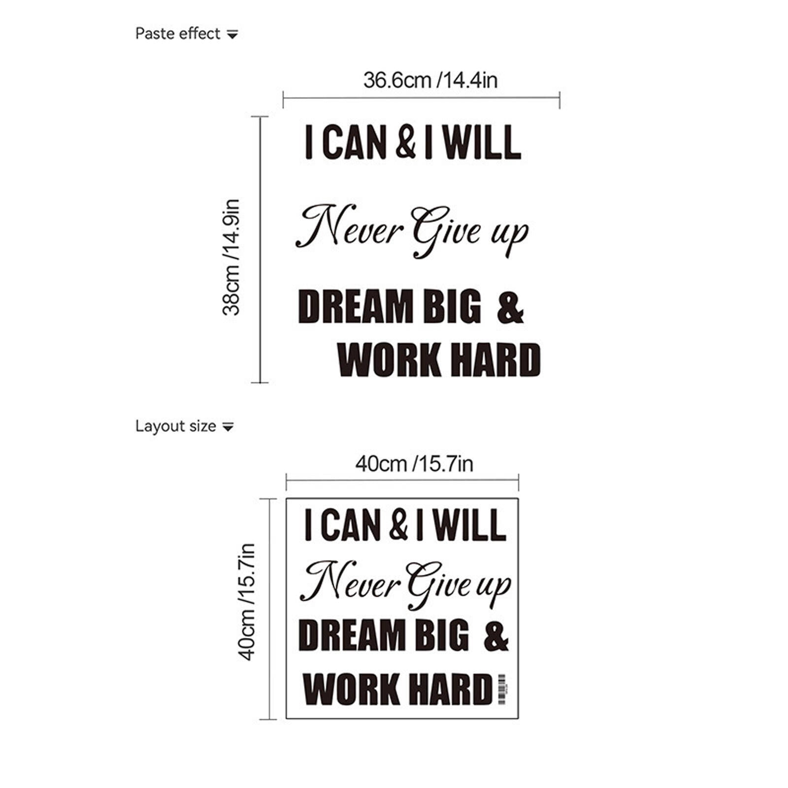 CCOCC Wall Paper,Motivational Phrase Wall Stickers,Positive Energy ...