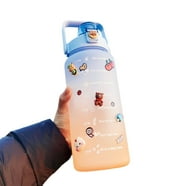 2 Liter Water Bottle with Straw Female Jug Girls Portable Travel bottles Fitness Bike Cup Summer ...