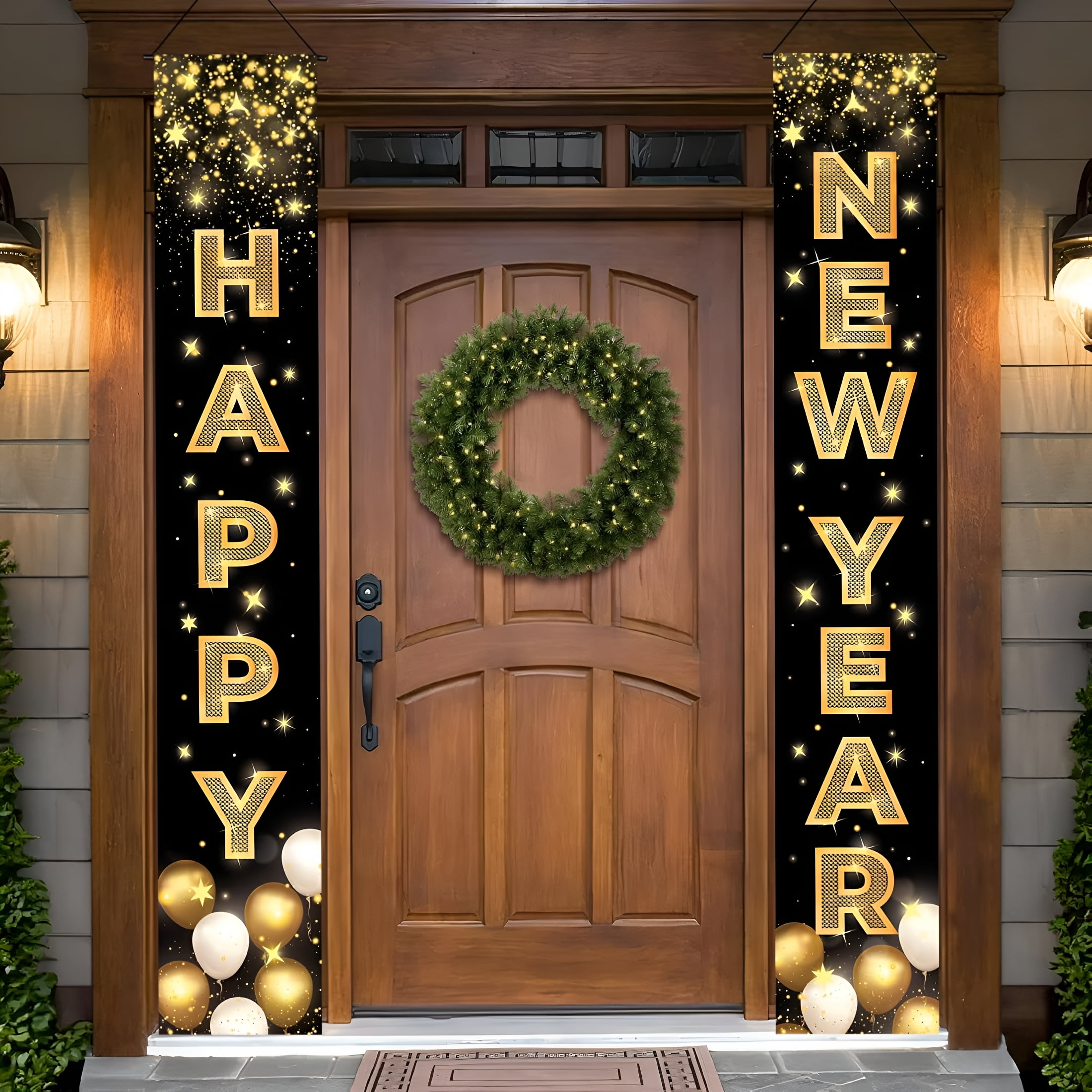 CCOCC XtraLarge Happy New Year Banner - 72x12 Inch | Porch Sign for ...