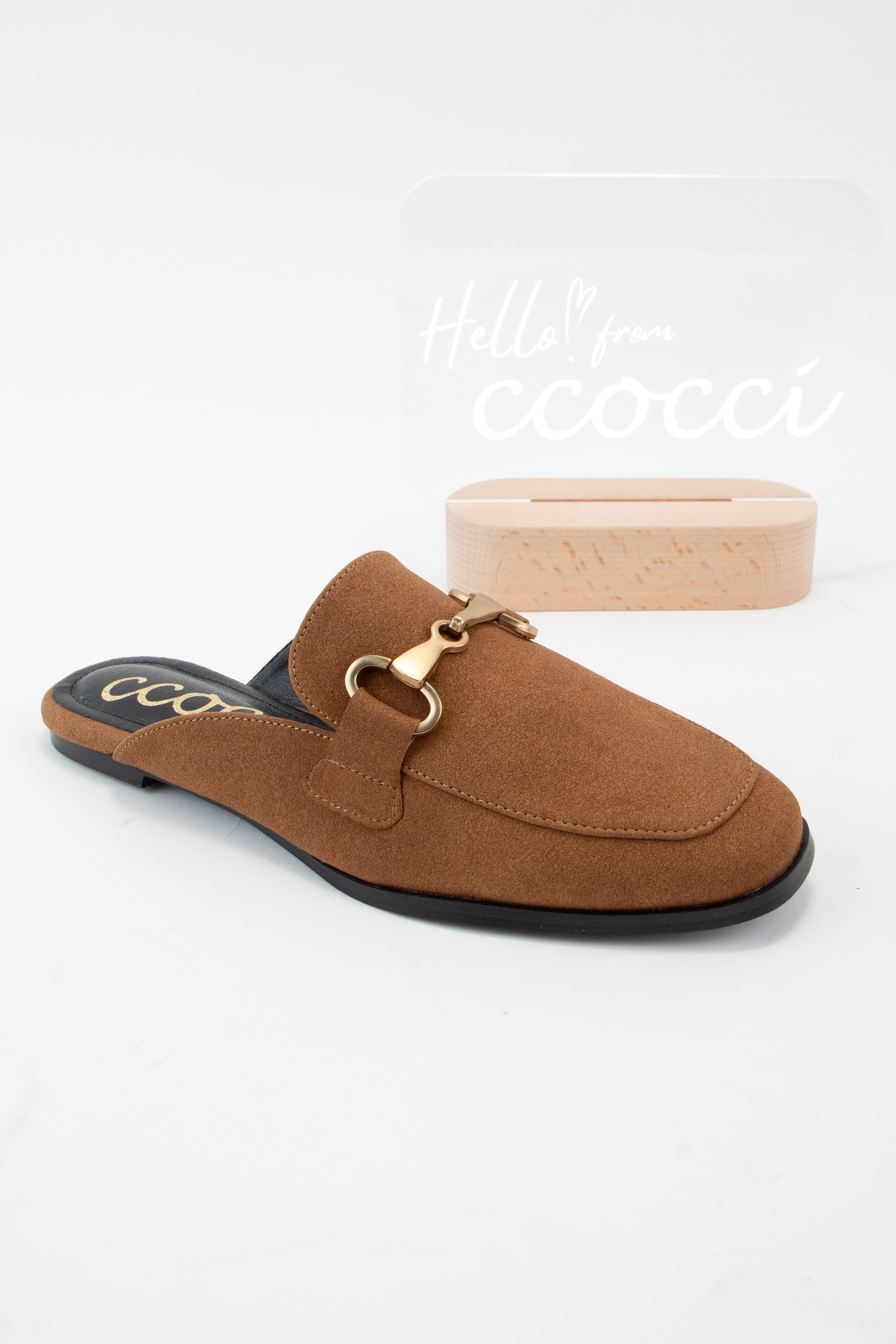 CCOCCI EILEEN/SLIP ON STYLE MULE BUCKLE FRONT DETAIL SQUARE TOE FRONT ...