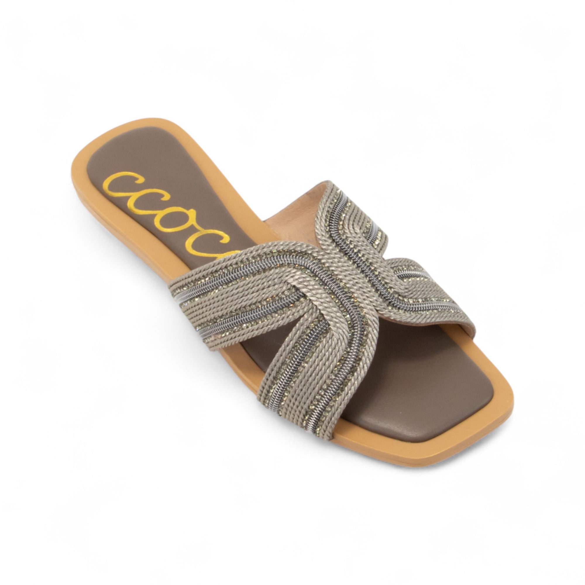 CCOCCI H-SHAPED RHINESTONE EMBELLISHED SANDAL - Walmart.com