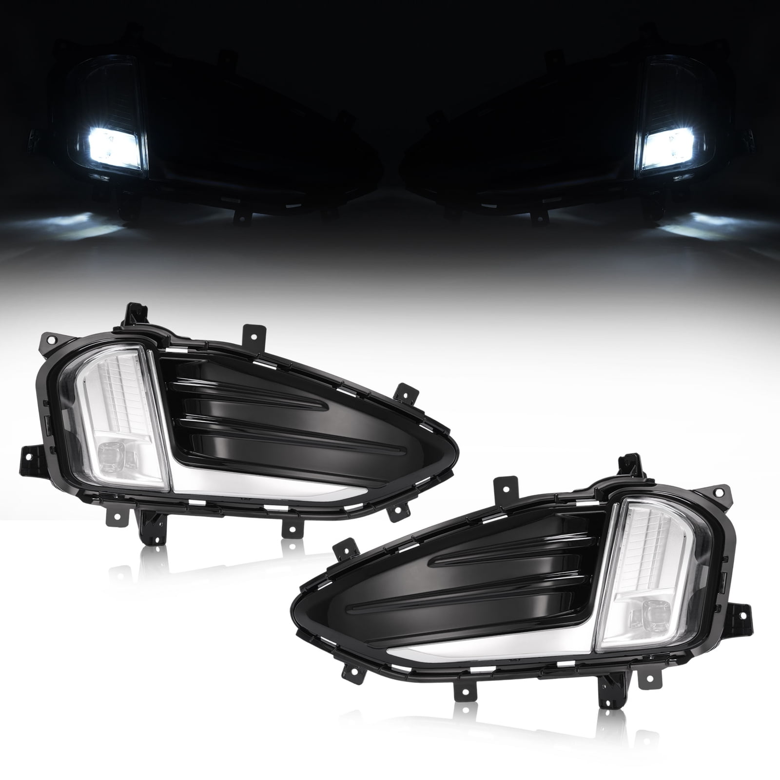 CCPAO 2PCS Compatible with Ford Edge 2019-2024 LED Front Bumper Fog ...