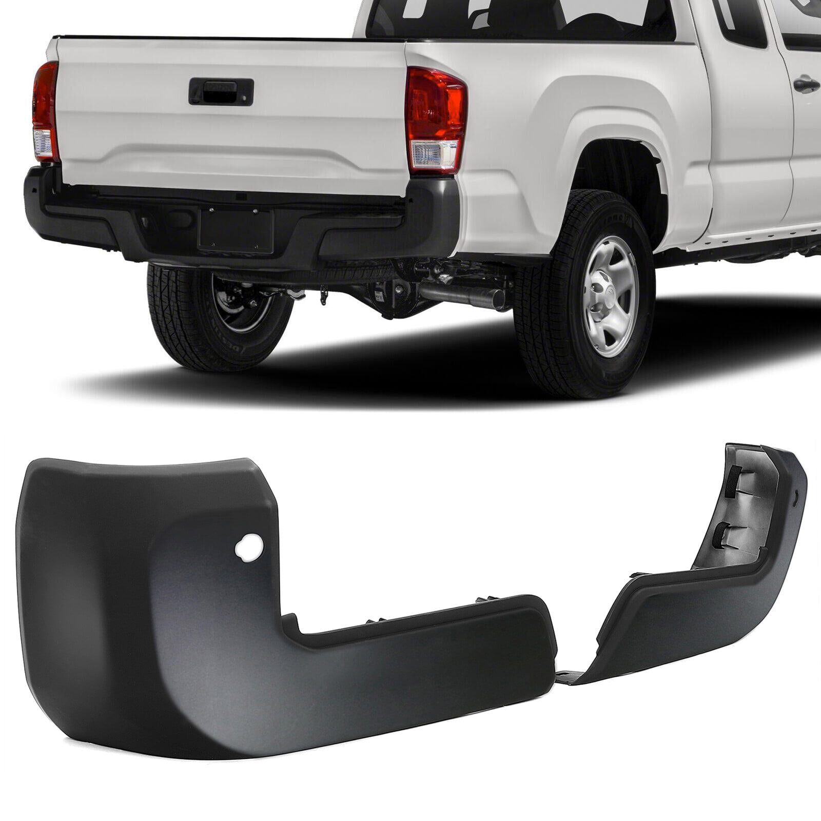 CCPAO Bumper End Compatible with Toyota Tacoma 2016-2023 Set of Rear LH ...