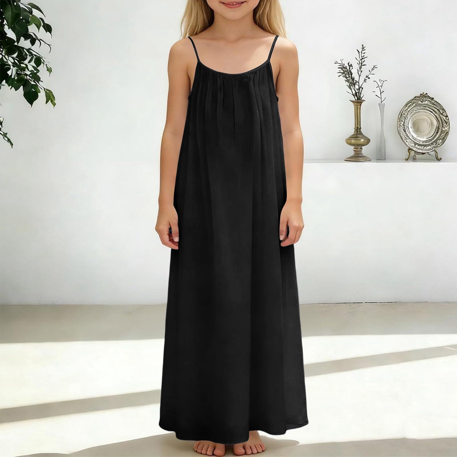 CCRFTGI Backless Cami Dress for Children Girls Size 10-12 Casual ...