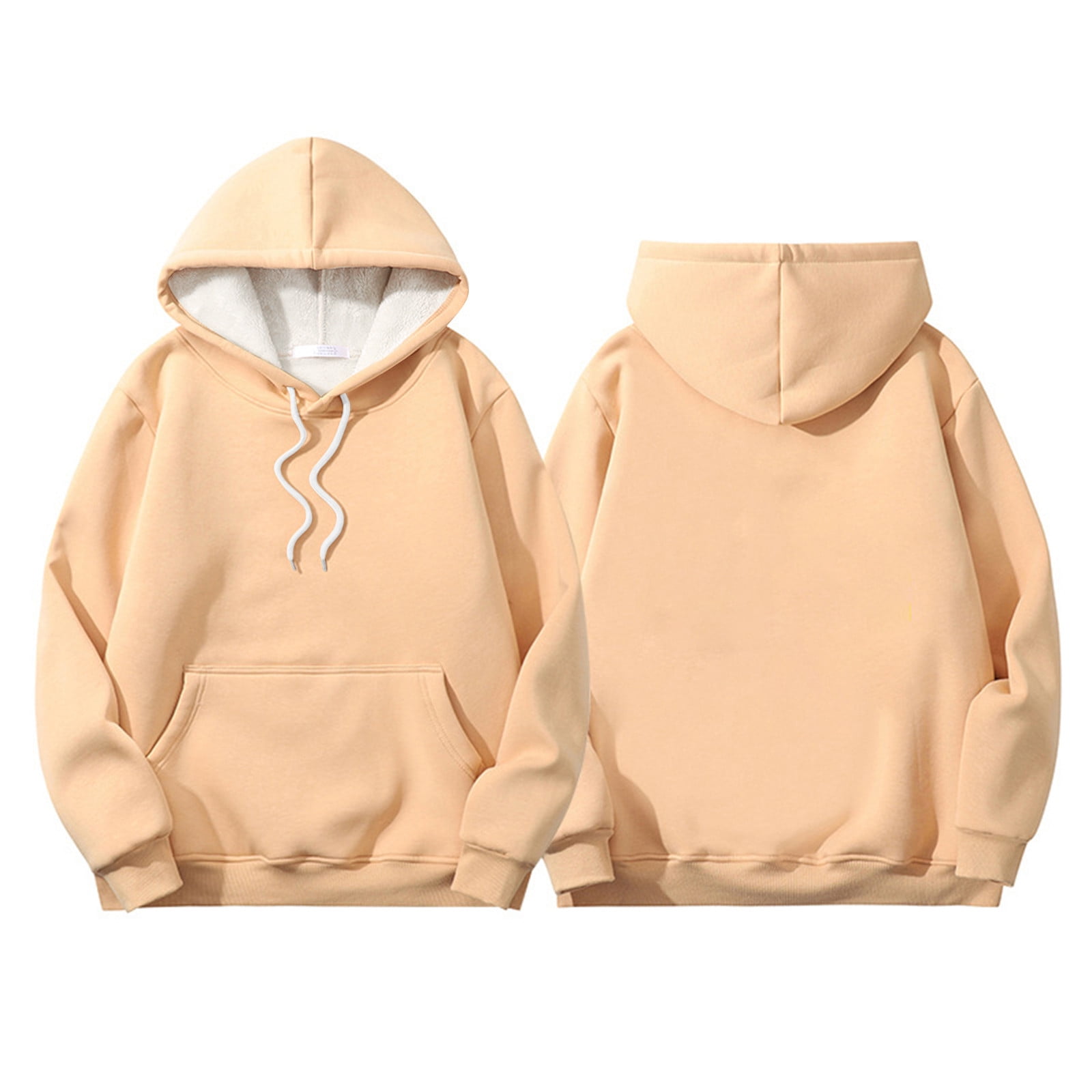 Ccrftgi Big And Tall Hoodies For Men Heavyweight Fleece Lined Plain Sweatshirts Warm Drawstring