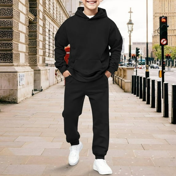 CCRFTGI Boys Sweatsuit 2 Piece 10-12 Athletic Casual Outfits Jogging ...
