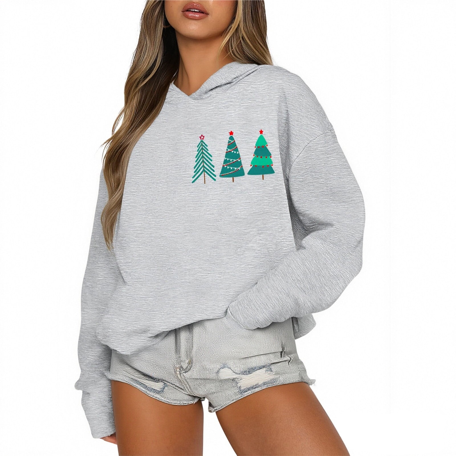 CCRFTGI Christmas Sweatshirt for Women Funny Xmas tree december 25 ...