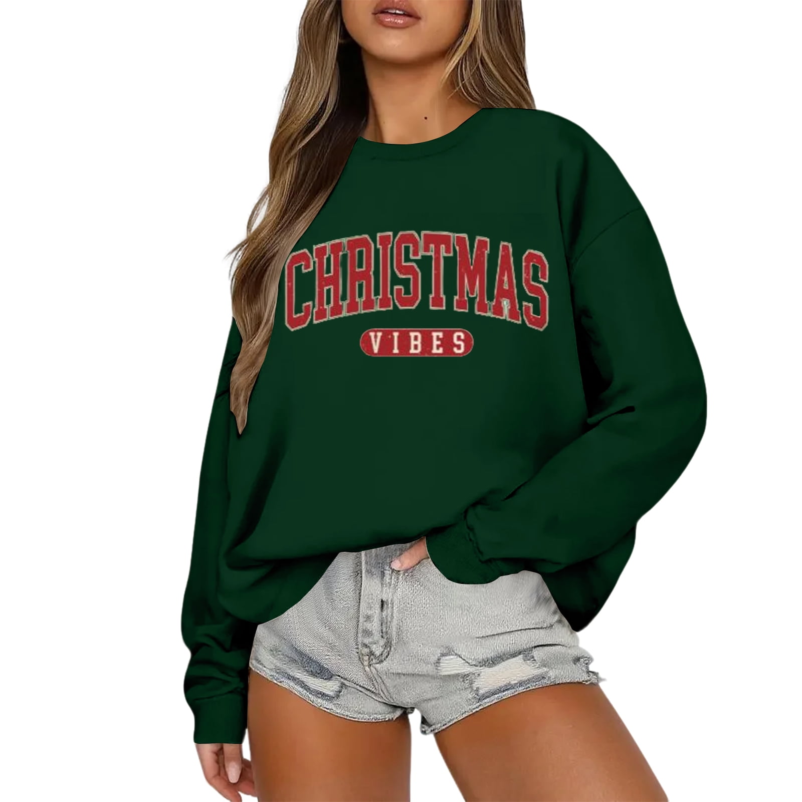 CCRFTGI Christmas Sweatshirt for Women Funny december 25 Graphic ...