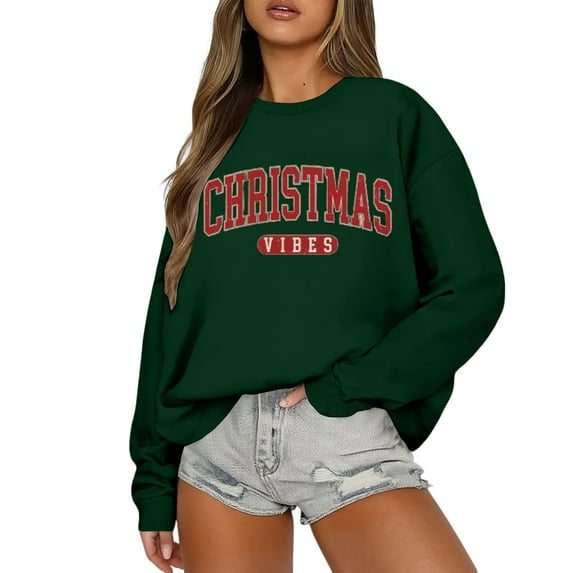 CCRFTGI Christmas Sweatshirt for Women Funny december 25 Graphic ...