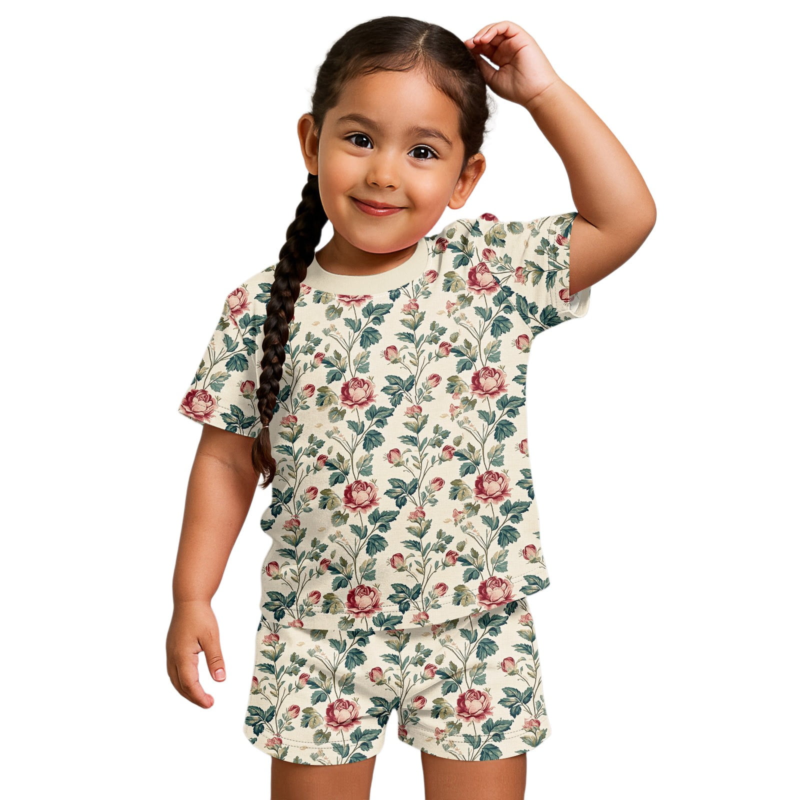 CCRFTGI Clothes for Girls 10-12 Trendy Floral Print Shirts and Shorts ...