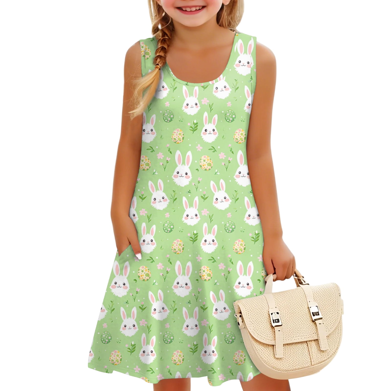 CCRFTGI Easter Dresses for Children Girls Size 7 Funny Bunny Rabbit ...