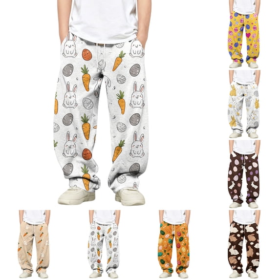 CCRFTGI Easter Sweatpants for Kids Boys Girls Size 7 Casual Bunny ...