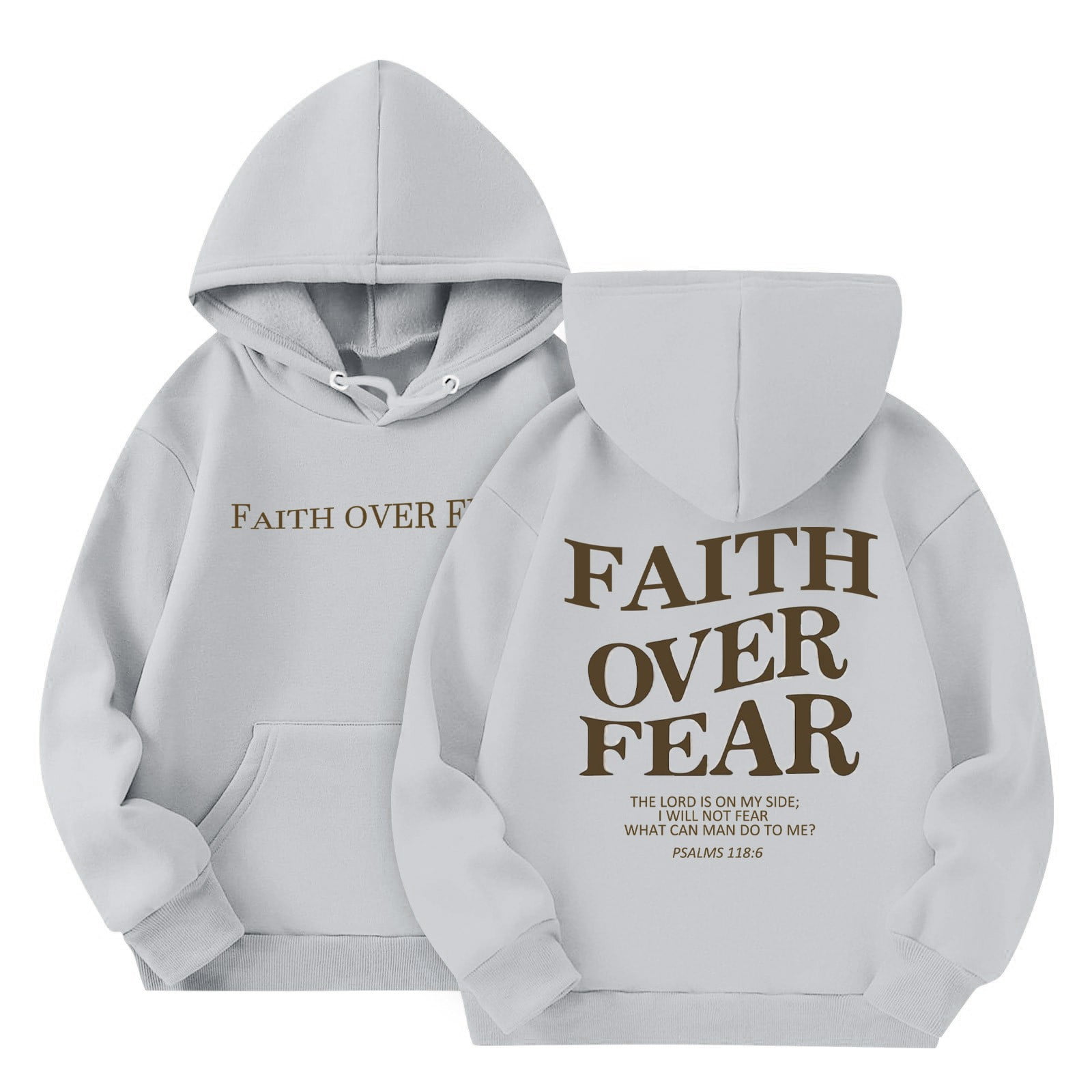 CCRFTGI Faith Over Fear Religious Faith Hoodie for Girls Letter Graphic ...